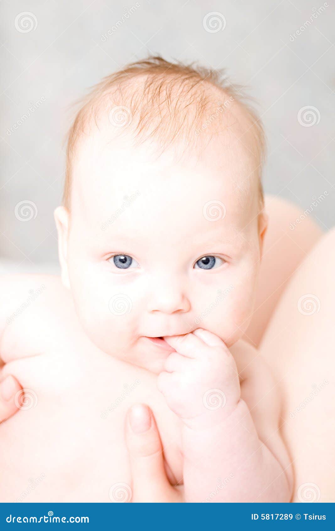 Baby on hand by mom stock image. Image of wonderful, health - 5817289