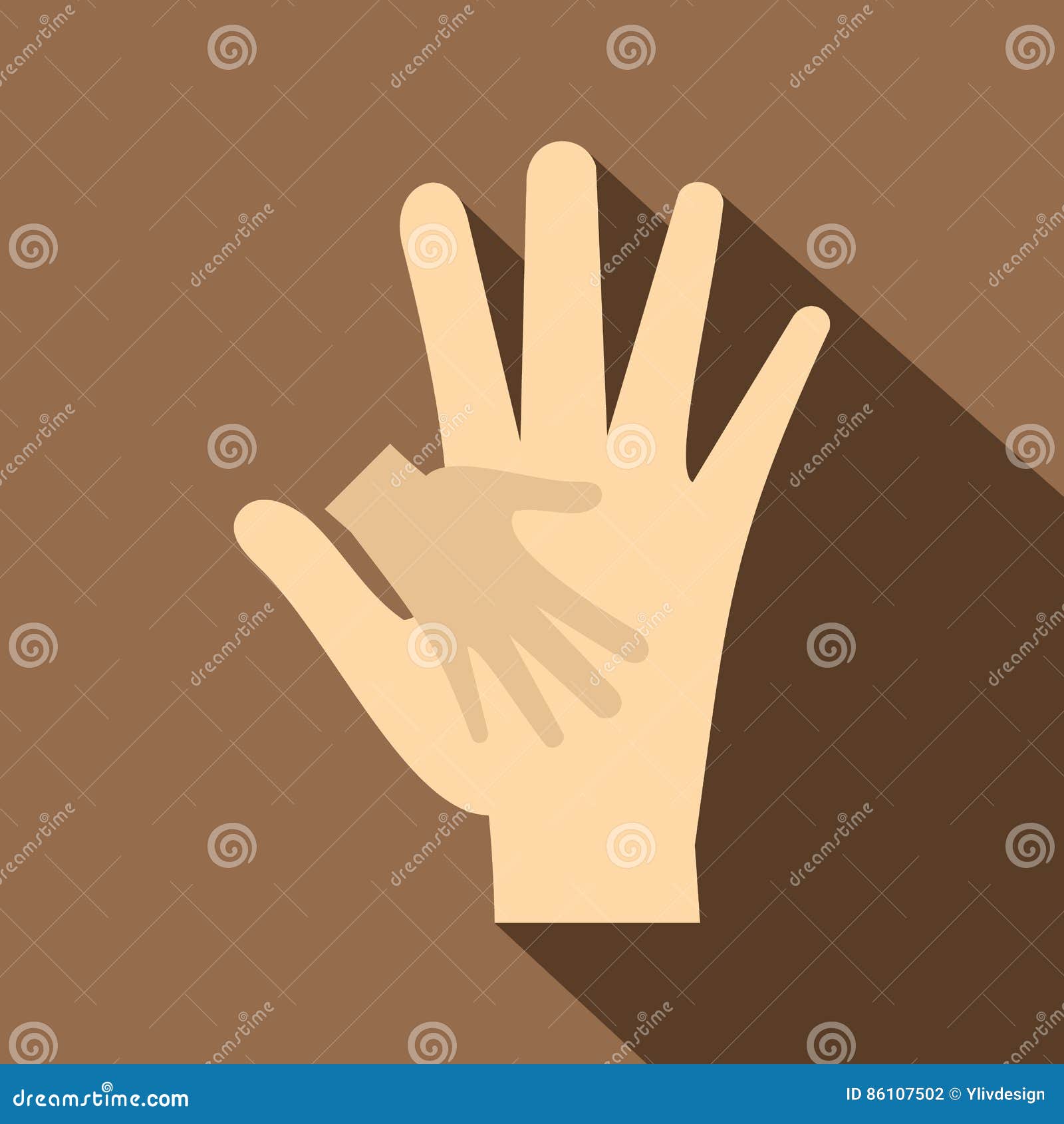 Baby Hand in Mother Hand Icon, Flat Style Stock Vector - Illustration ...