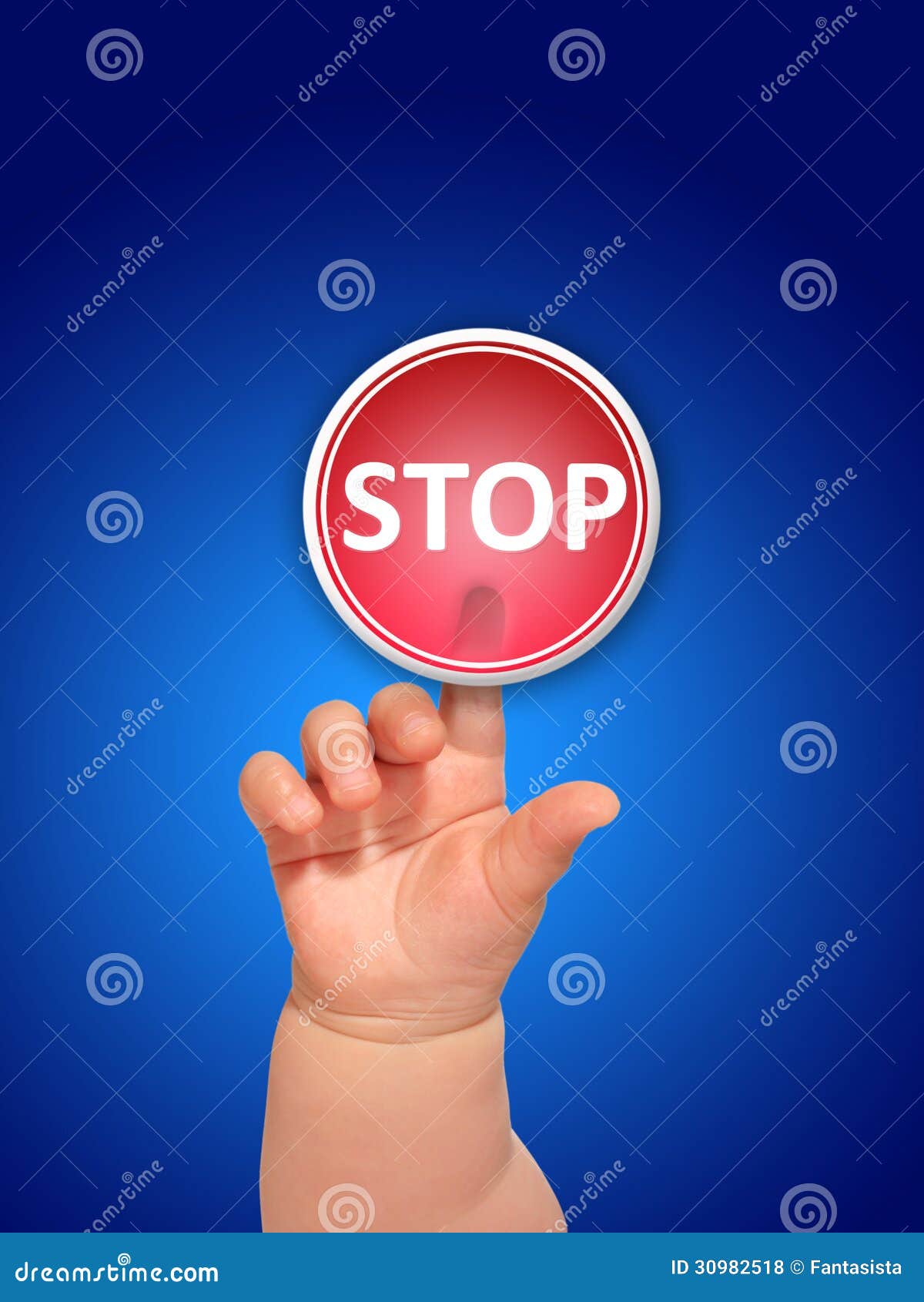 Baby hand pressing button. stock photo. Image of finger - 30982518