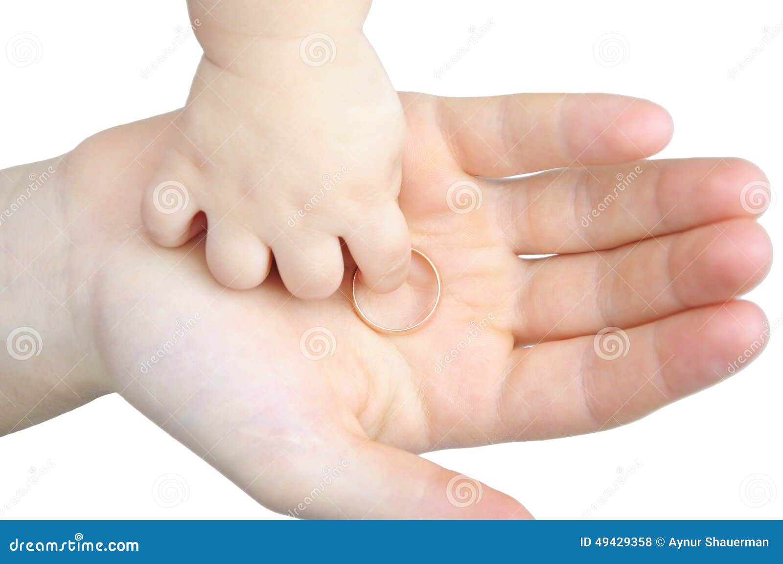 Baby Hand Taking Ring from Man Hands Stock Photo - Image of ...