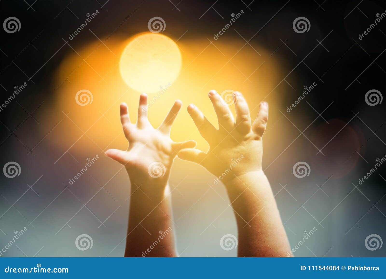 Baby hands raised stock photo. Image of reach, raised - 111544084