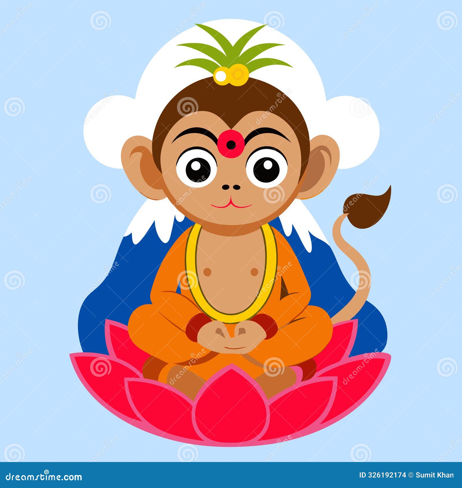 Baby Hanuman Vector Graphic Design | CartoonDealer.com #326192187