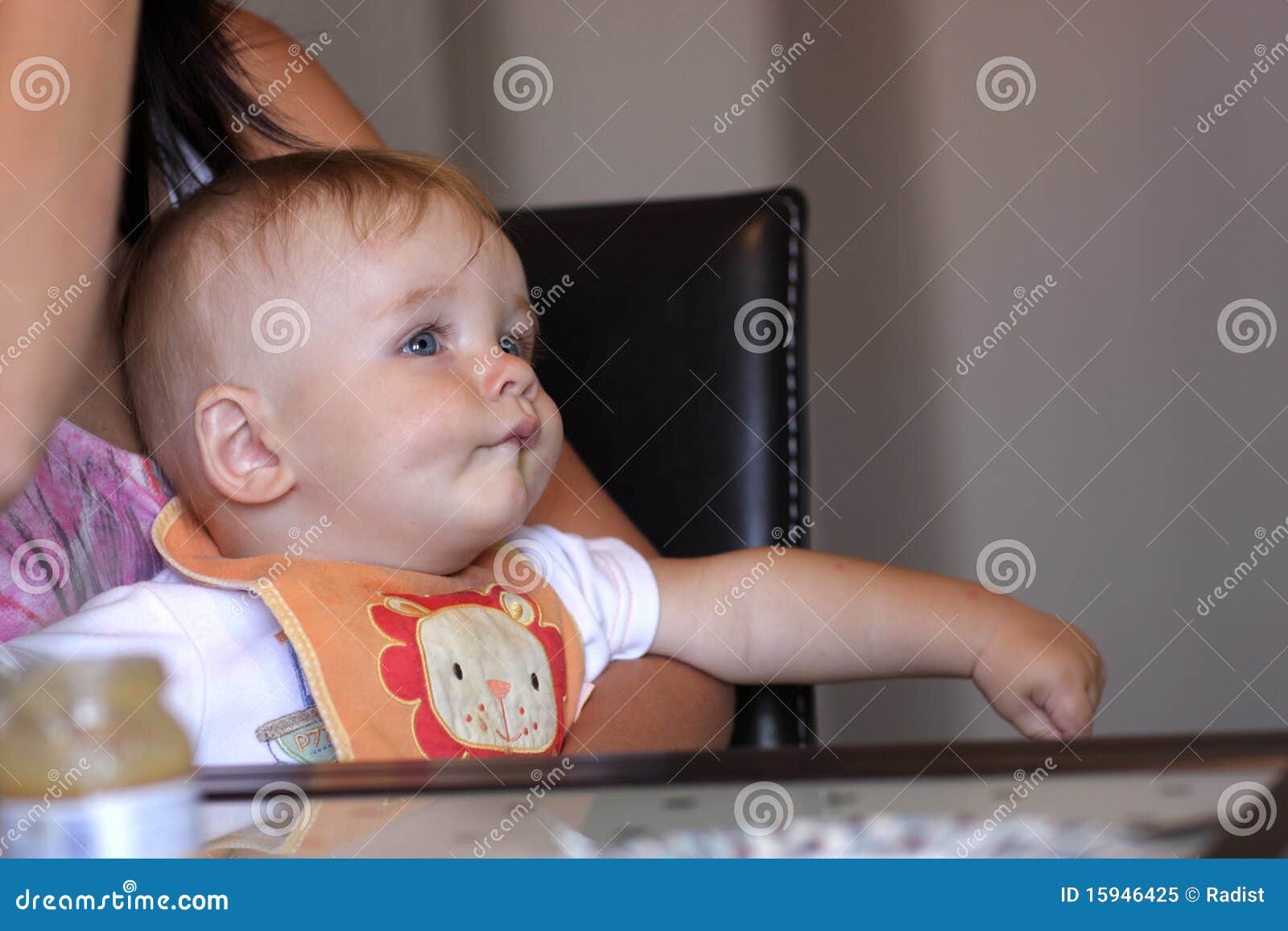 Baby has lunch stock image. Image of mouth, boys, hungry - 15946425