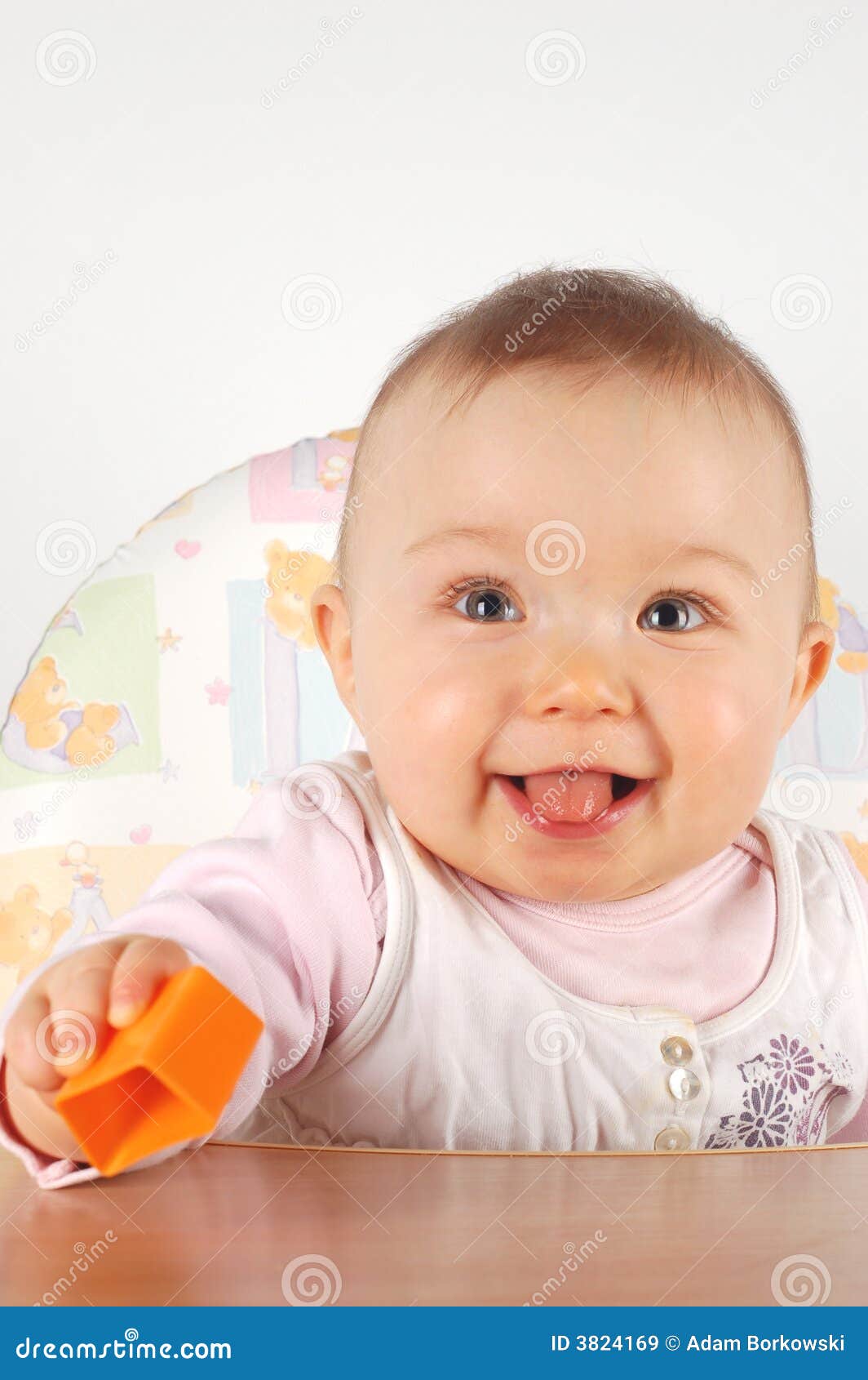 Baby having fun stock image. Image of color, play, girl - 3824169