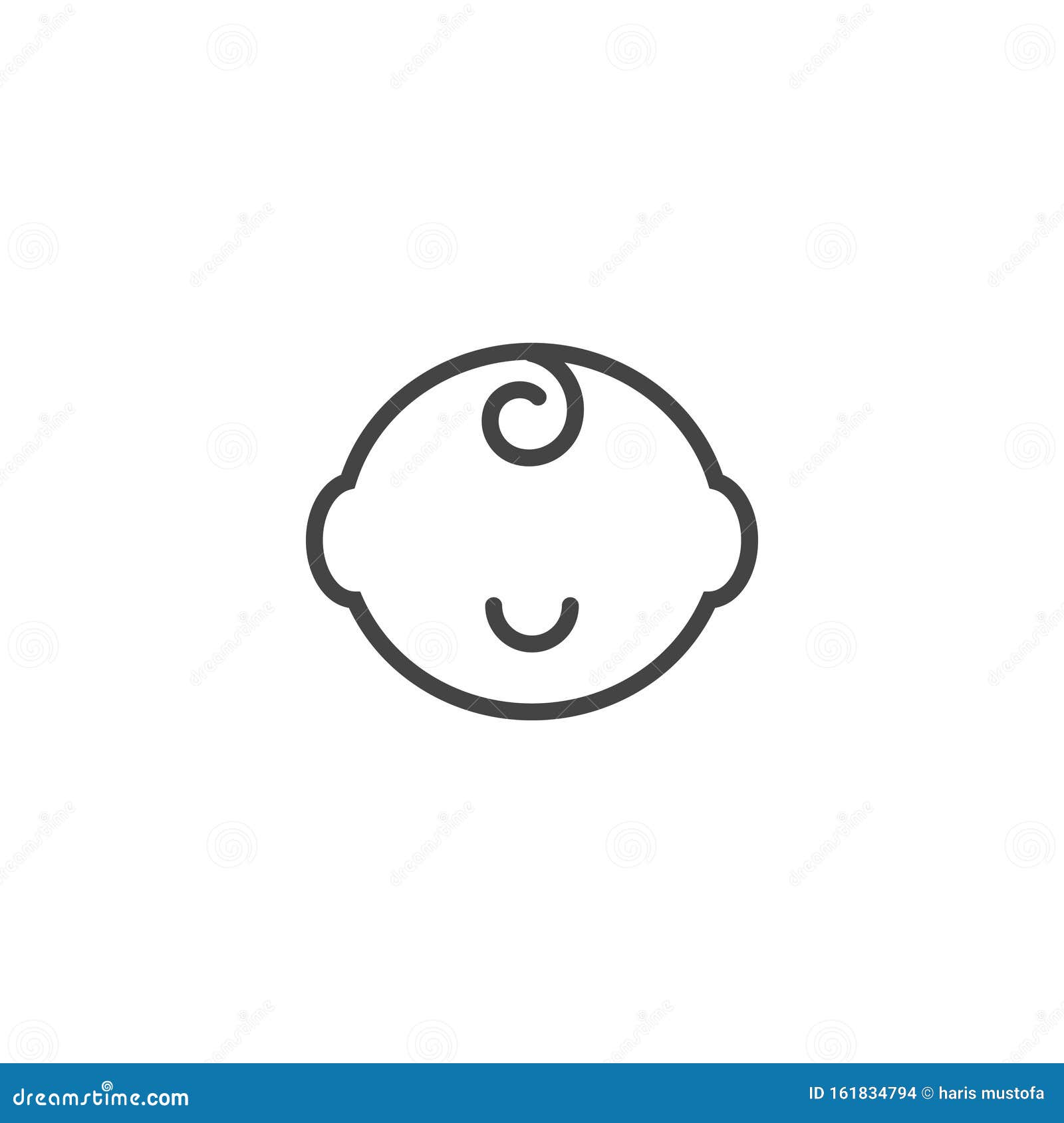 Baby Head Icon Design Template Vector Isolated Stock Vector ...
