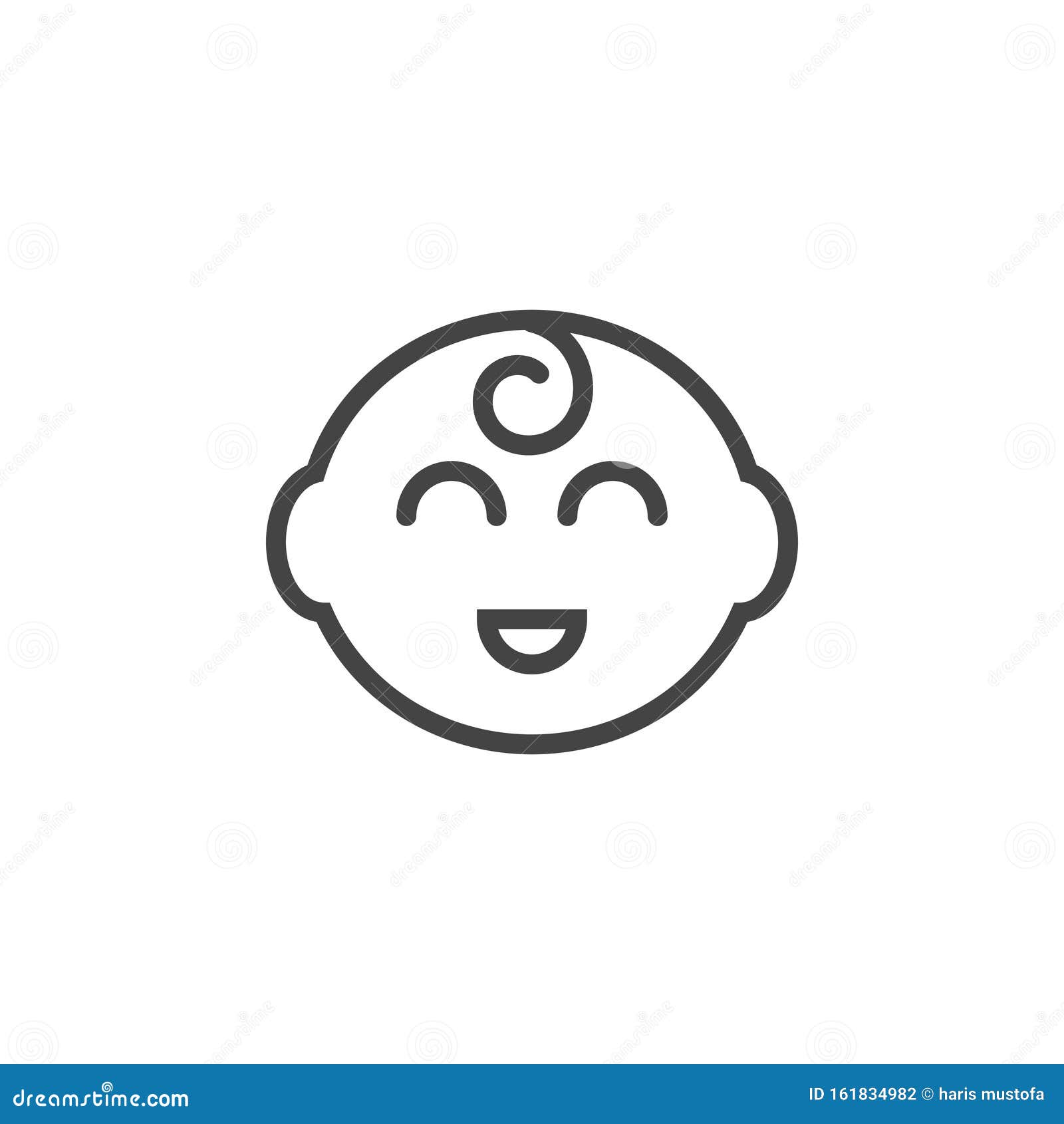 Baby Head Icon Design Template Vector Isolated Stock Vector ...