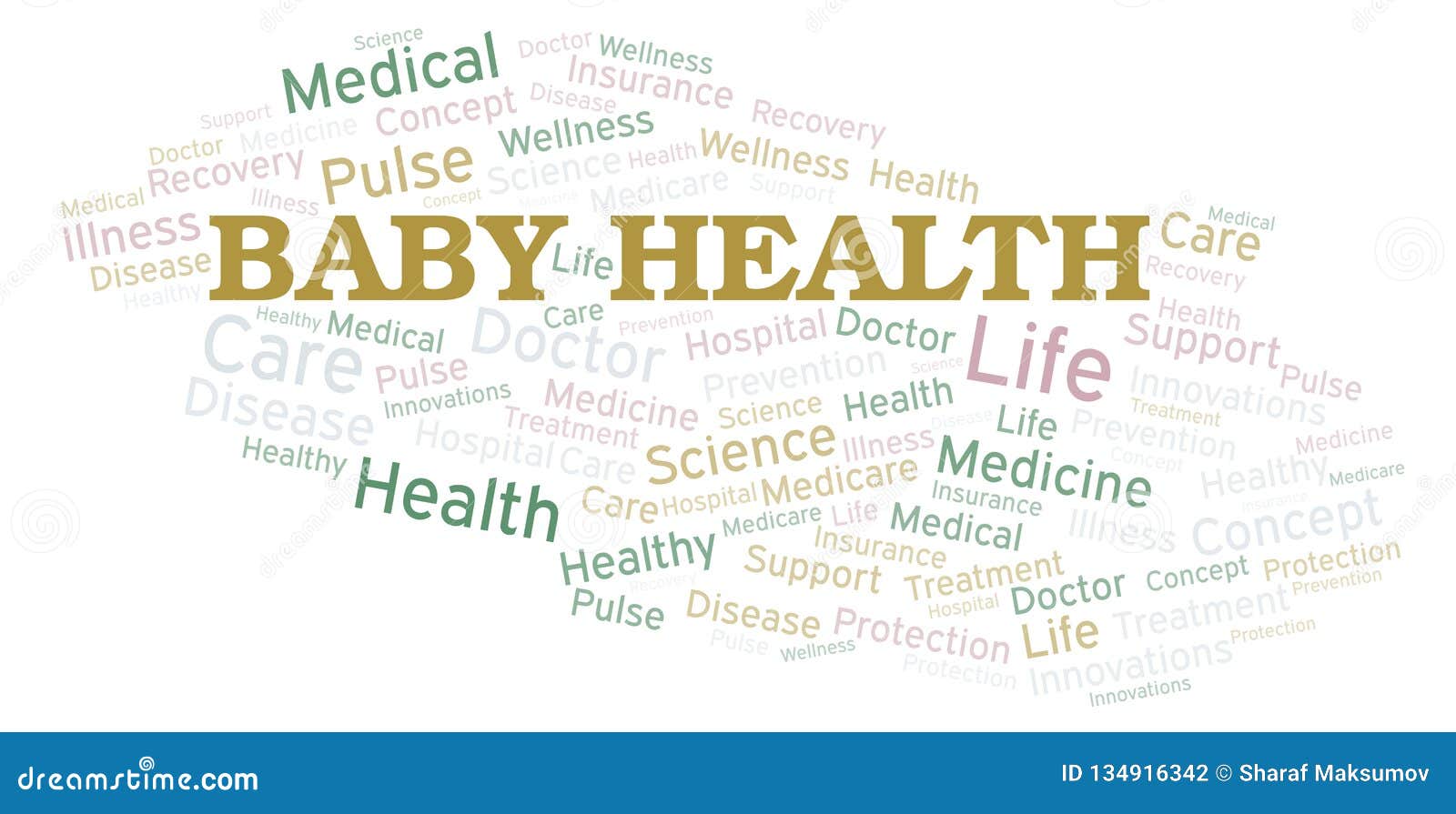 Baby Health word cloud stock illustration. Illustration of wellness ...