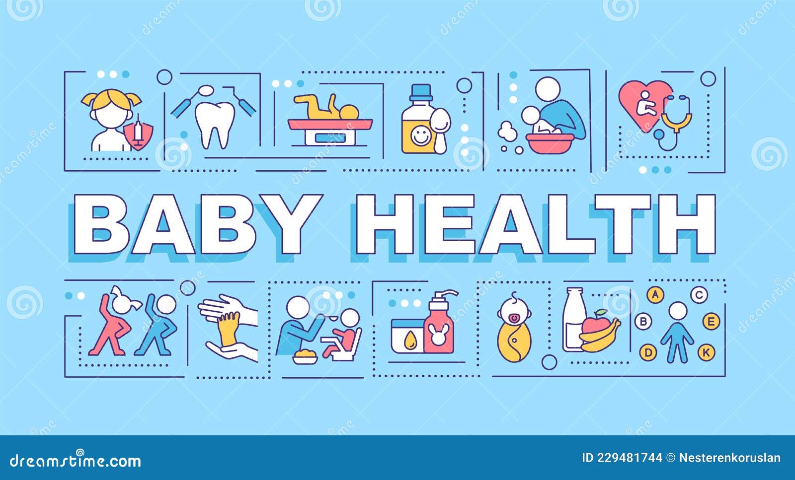 Baby Health Word Concepts Banner Stock Vector - Illustration of banner ... Baby Health Word Concepts Banner Stock Vector - Illustration of banner ...