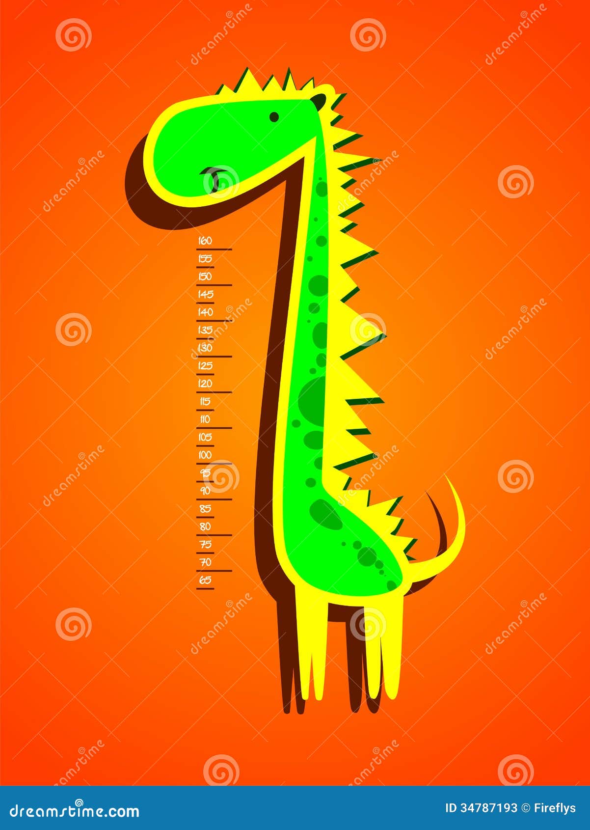 Baby Height Measure (in Original Proportions 1 To 4) Cartoon Vector ...