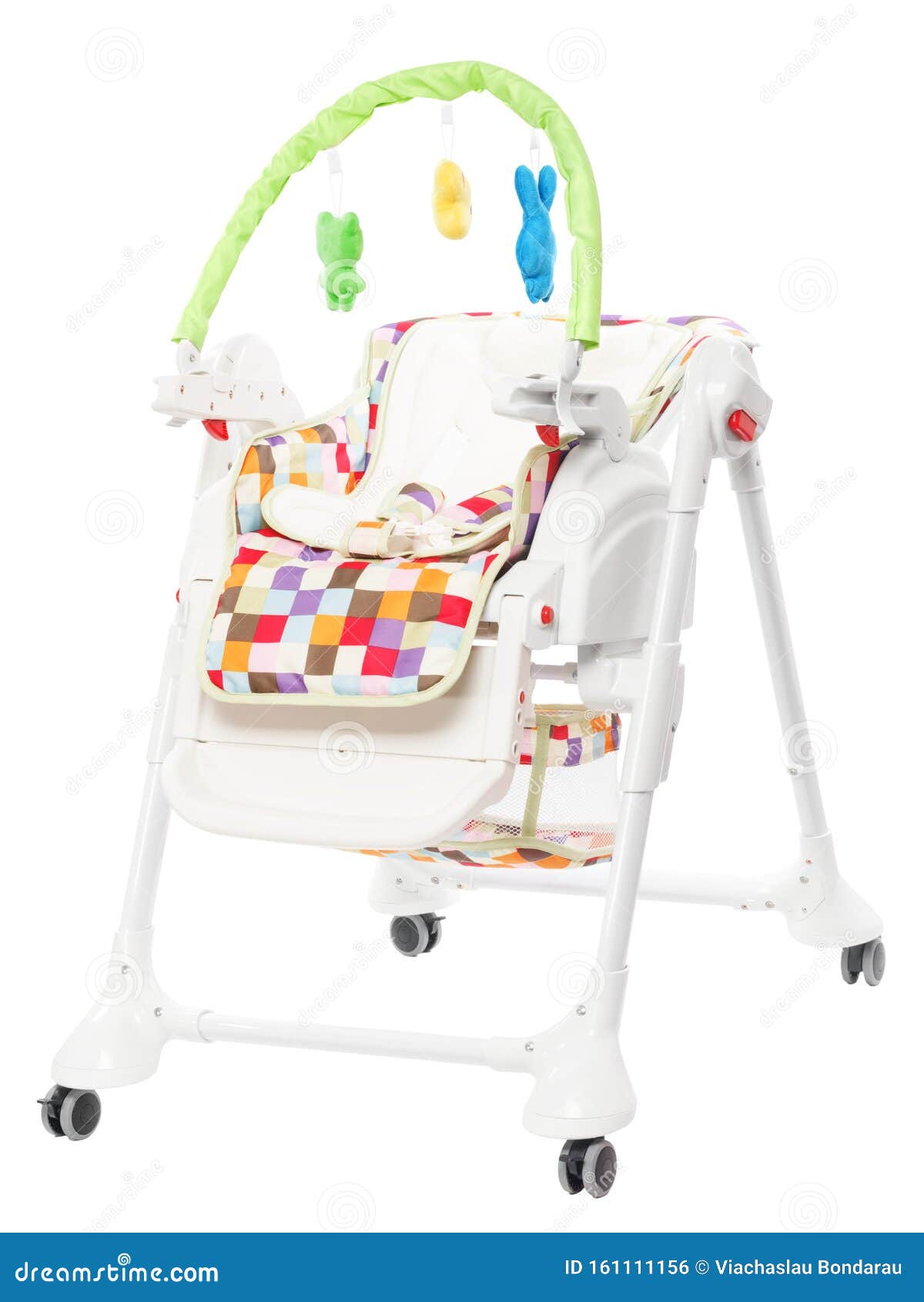 Baby High Chair with Rolling Function Stock Photo - Image of toddler ...