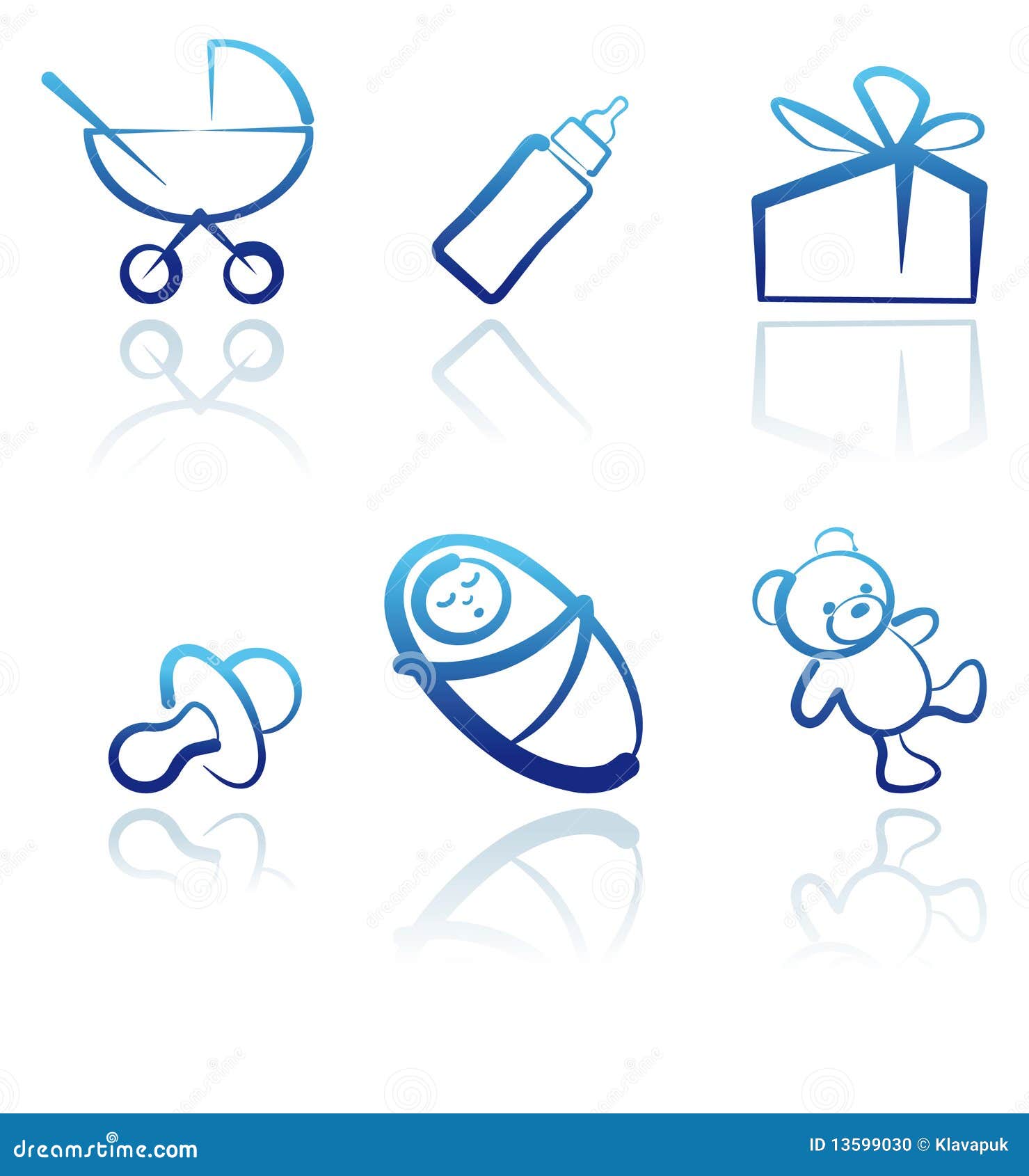 Baby icon set. stock vector. Illustration of dummy, newborn - 13599030