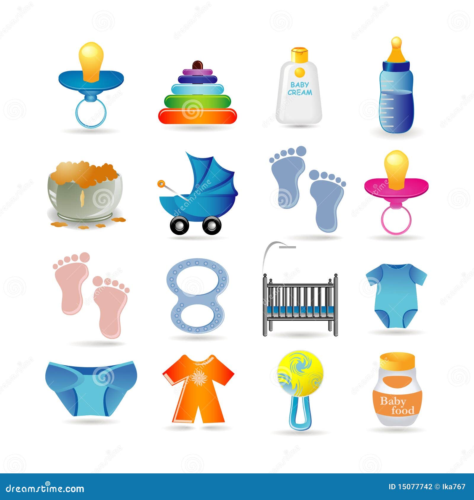 Baby icon set stock vector. Illustration of internet - 15077742