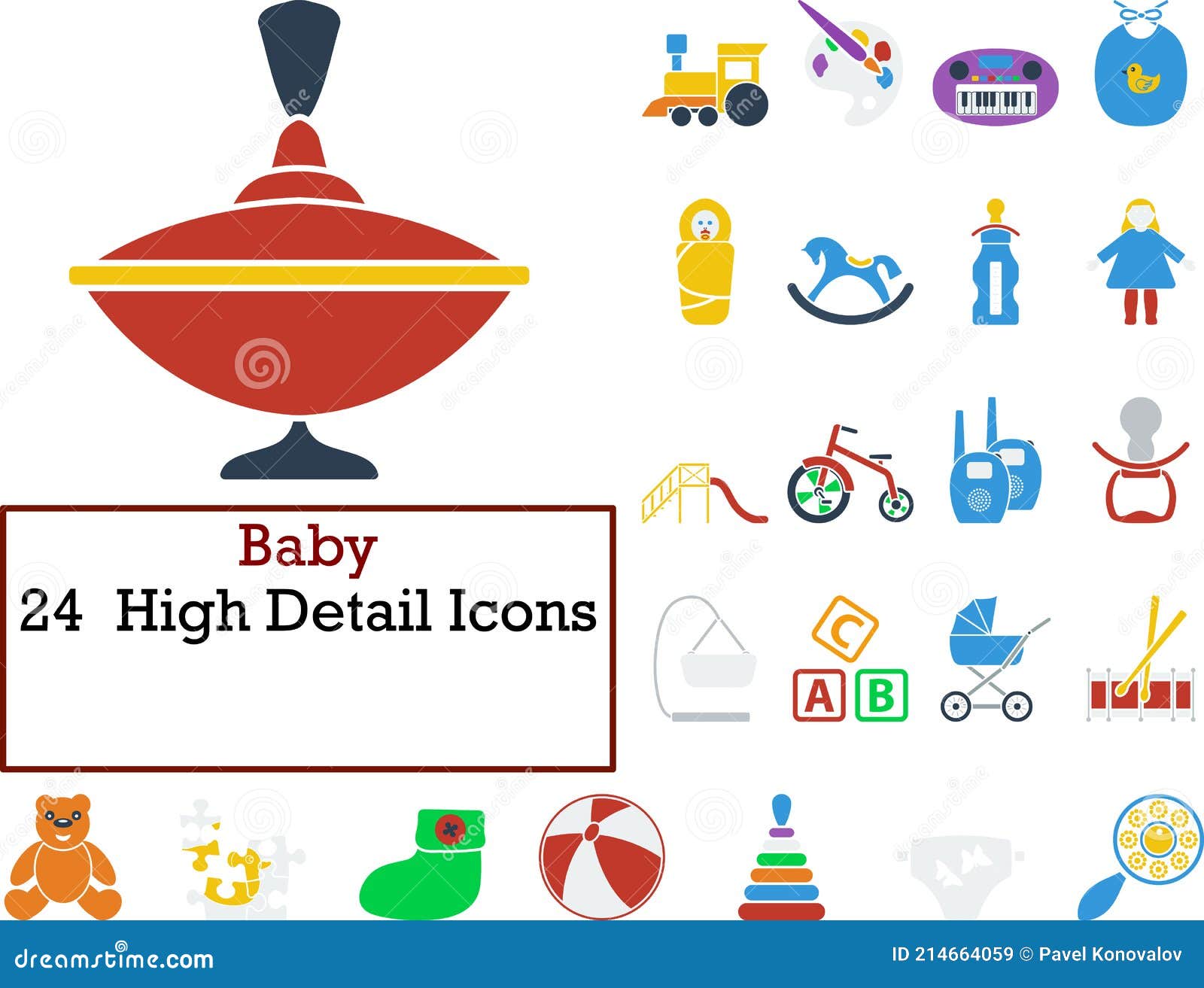 Baby Icon Set stock vector. Illustration of milk, clothes - 214664059
