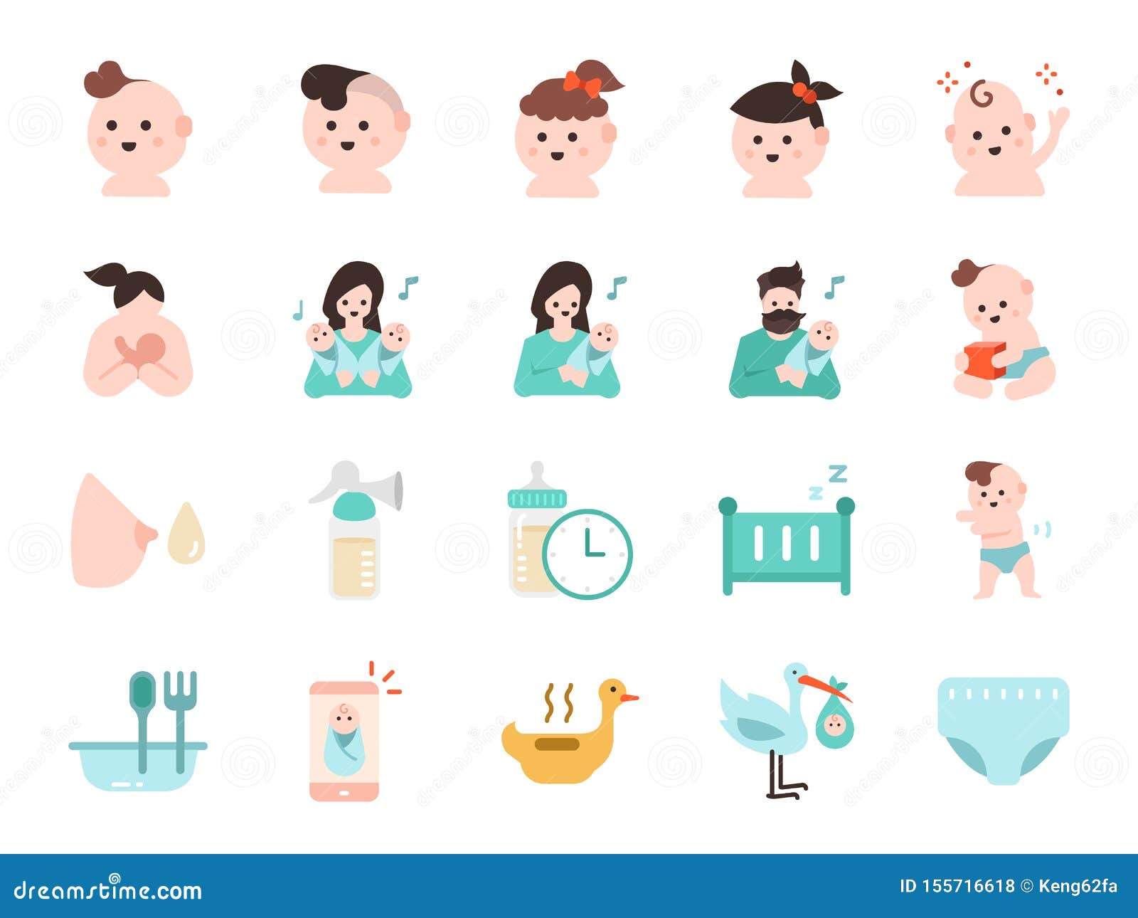 Baby Icon Set. Included Icons As Newborn, Infant, Kid, Children, Parent ... Baby Icon Set. Included Icons As Newborn, Infant, Kid, Children, Parent ...