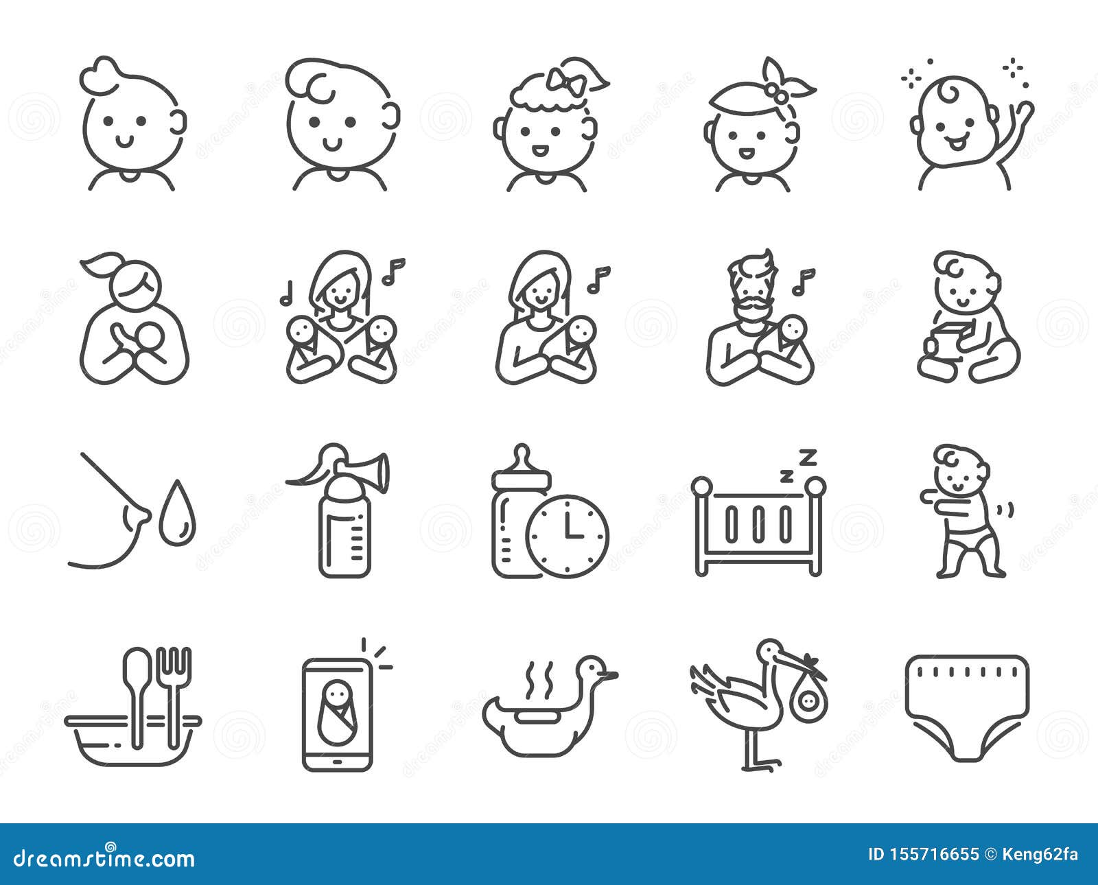 Baby Icon Set. Included Icons As Newborn, Infant, Kid, Children, Parent ... Baby Icon Set. Included Icons As Newborn, Infant, Kid, Children, Parent ...