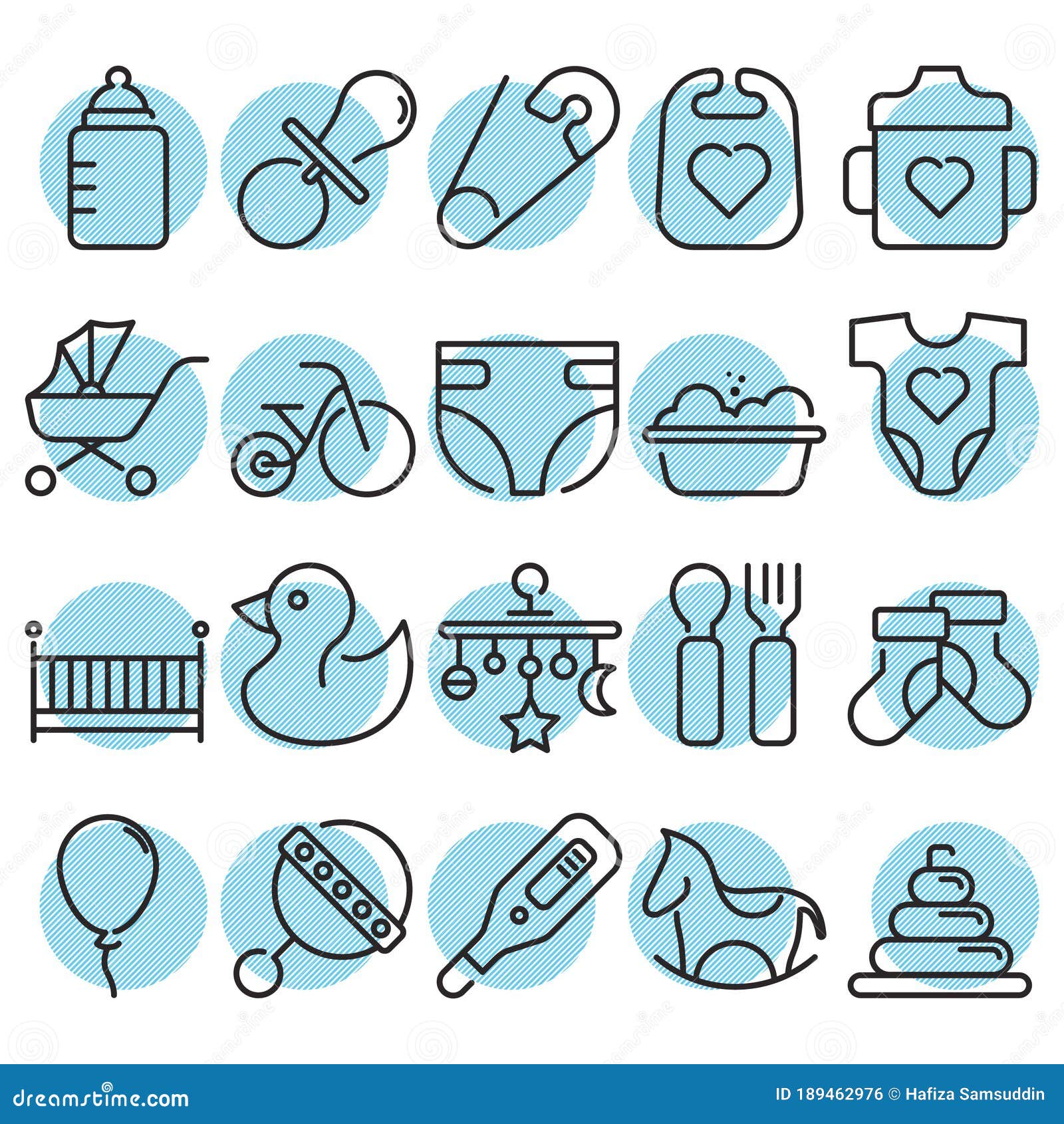 Baby Icon Set. Vector Illustration Decorative Design Stock Vector ...