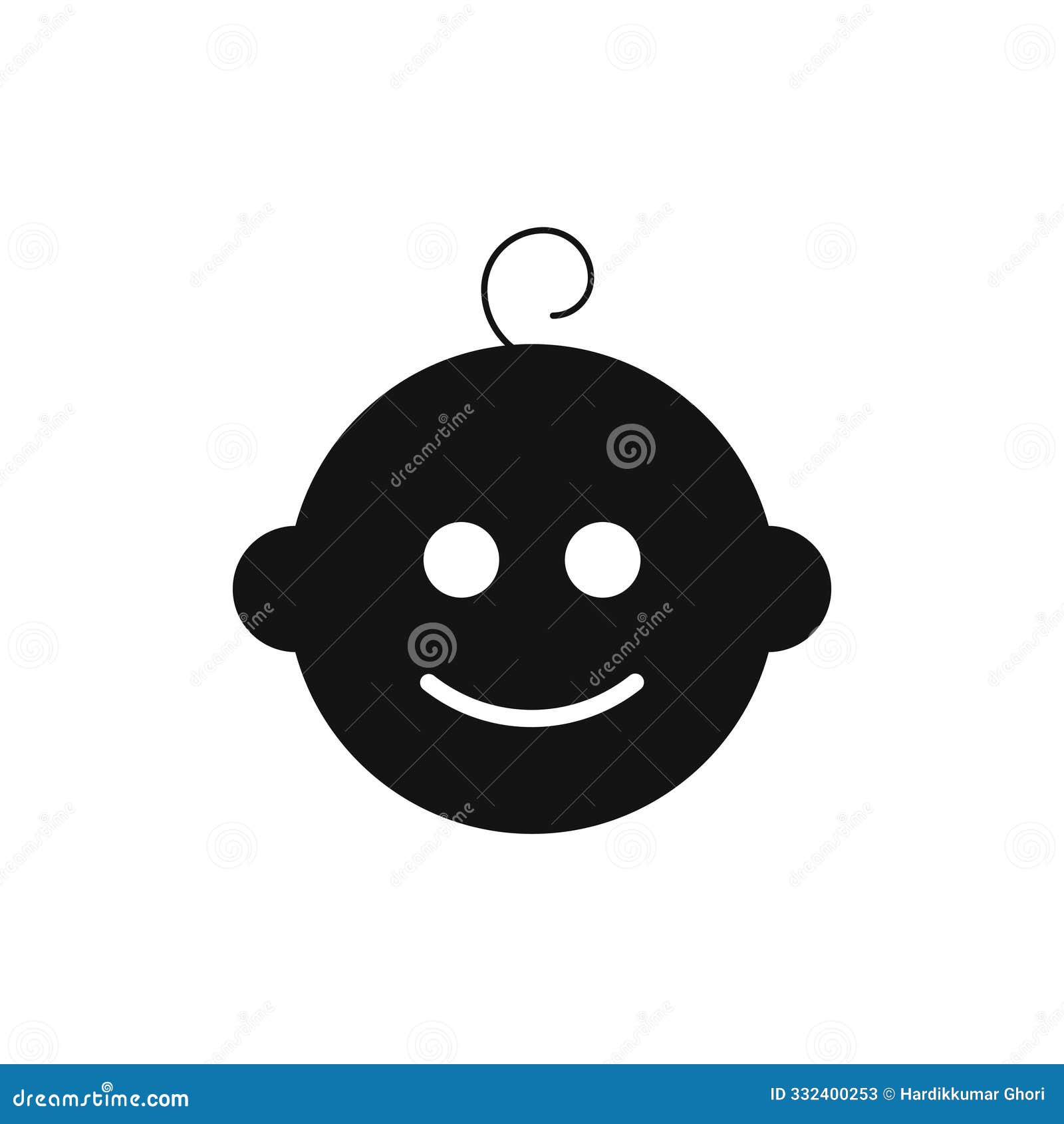 Baby Icon Symbol on White Background Stock Illustration - Illustration ...