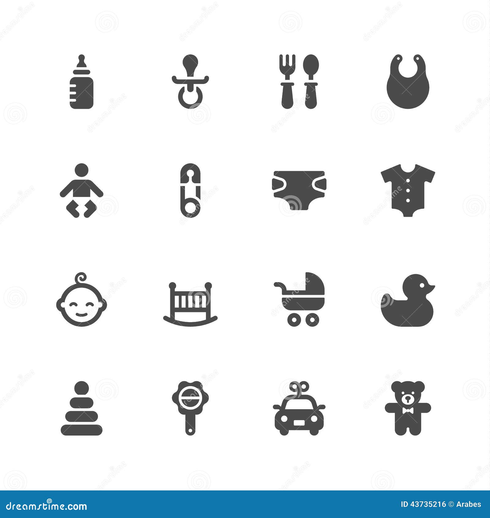 Icons Of Baby Feet In Gray, Blue And Pink. Birth And Baby Symbol Vector ...