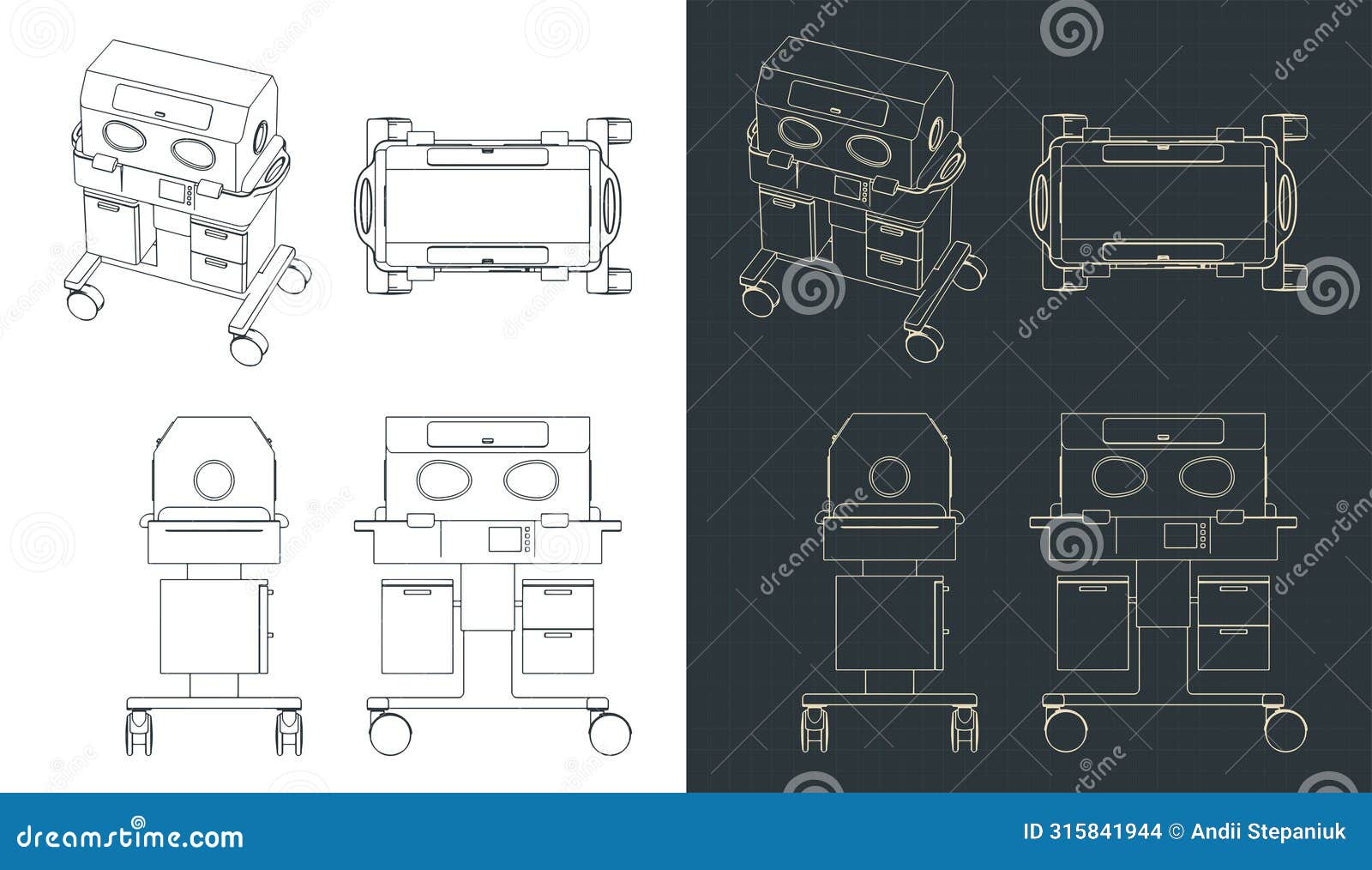 Baby Incubator Illustrations Cartoon Vector | CartoonDealer.com #315841947