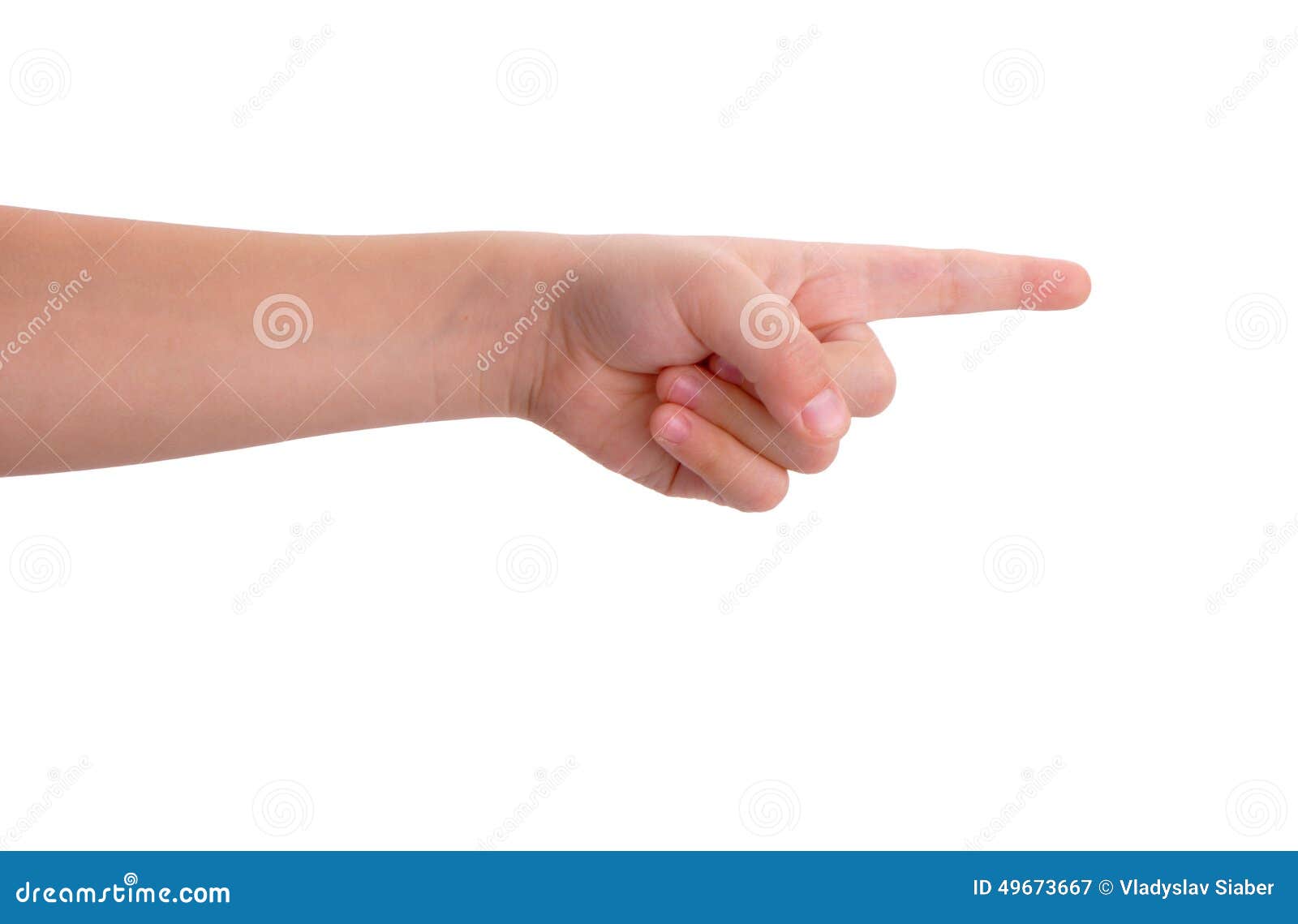 Baby Index Finger Pointing Isolated Stock Image - Image of white ...