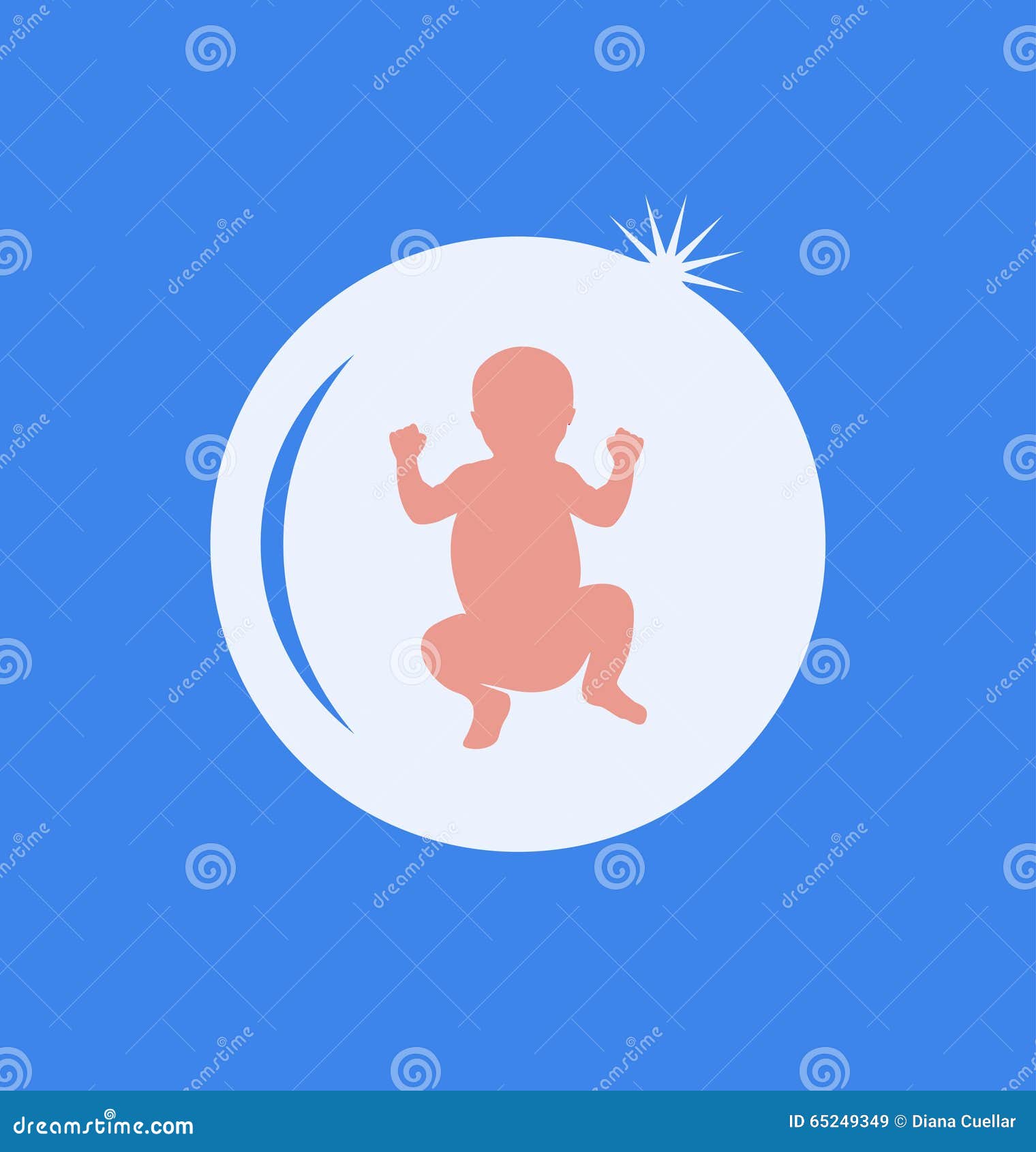 Baby inside a bubble stock vector. Illustration of mother - 65249349