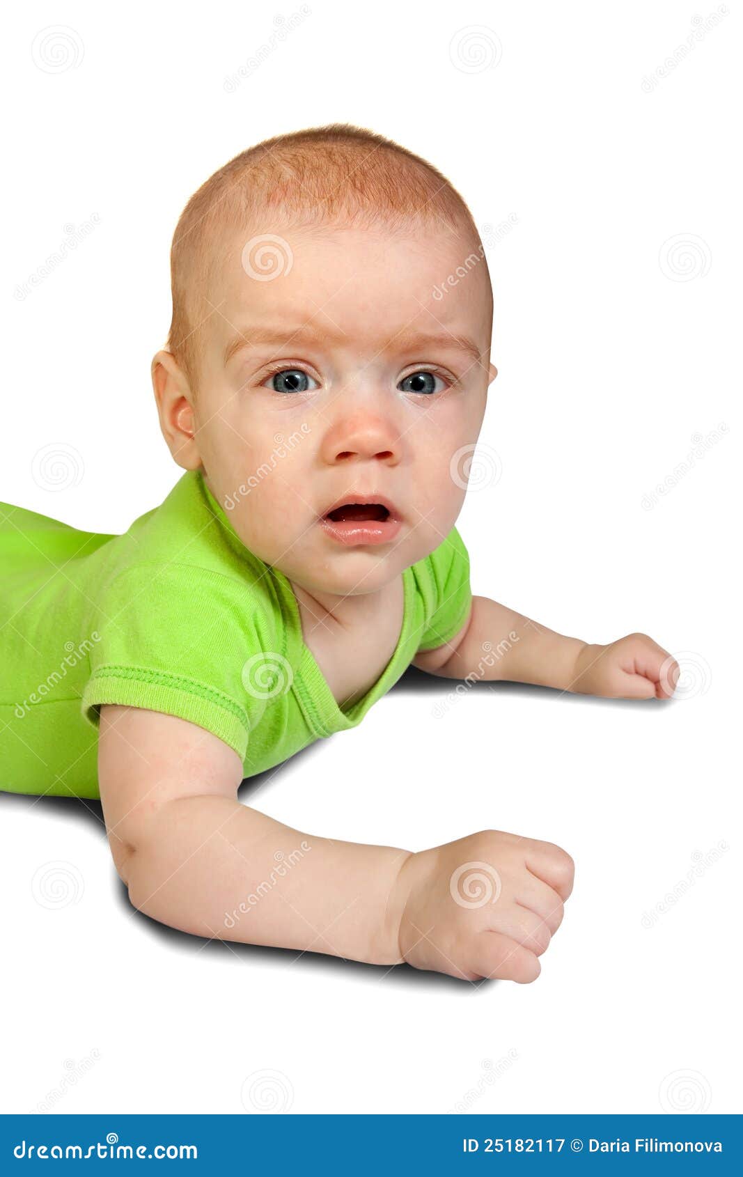 Baby isolated stock image. Image of babies, hair, lying - 25182117