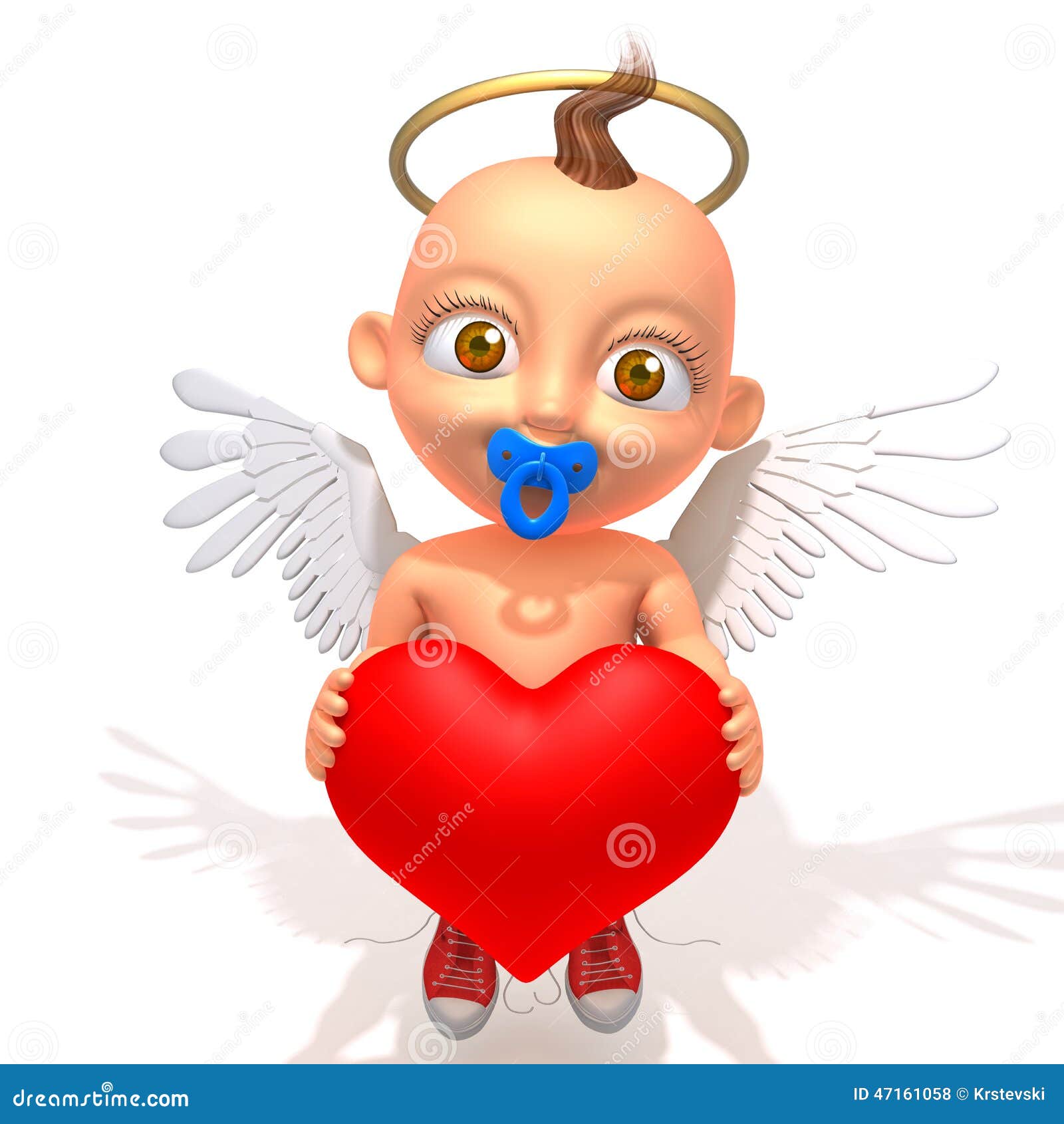 Baby Jake-Engel mit Herzen stock abbildung. Illustration von entzückend ...