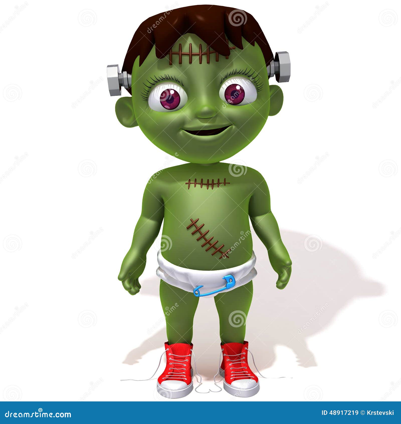 Baby Jake Frankenstein 3d Illustration Stock Illustration ...