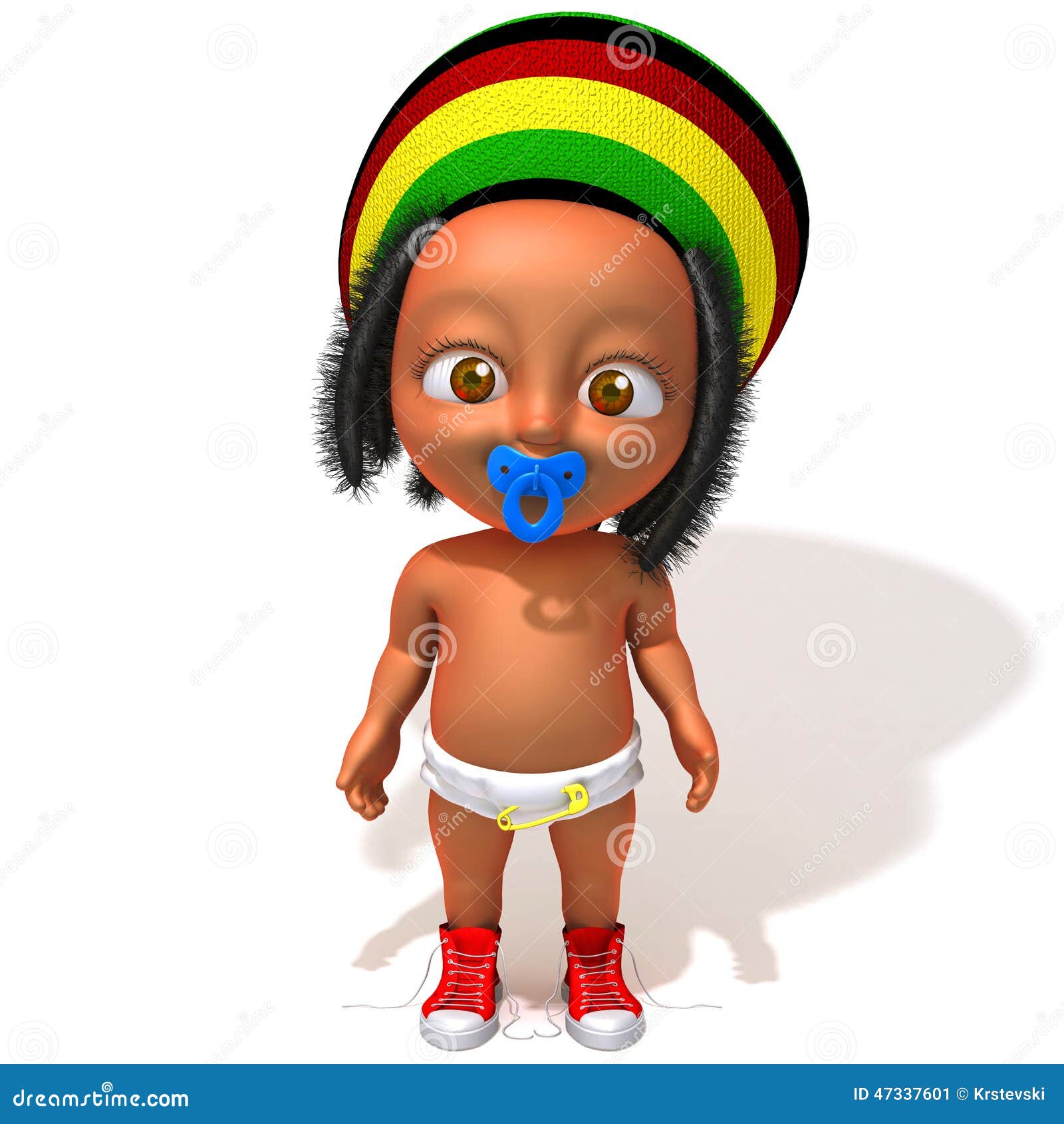 Baby Jake Rastafarian With White Panel Stock Illustration ...