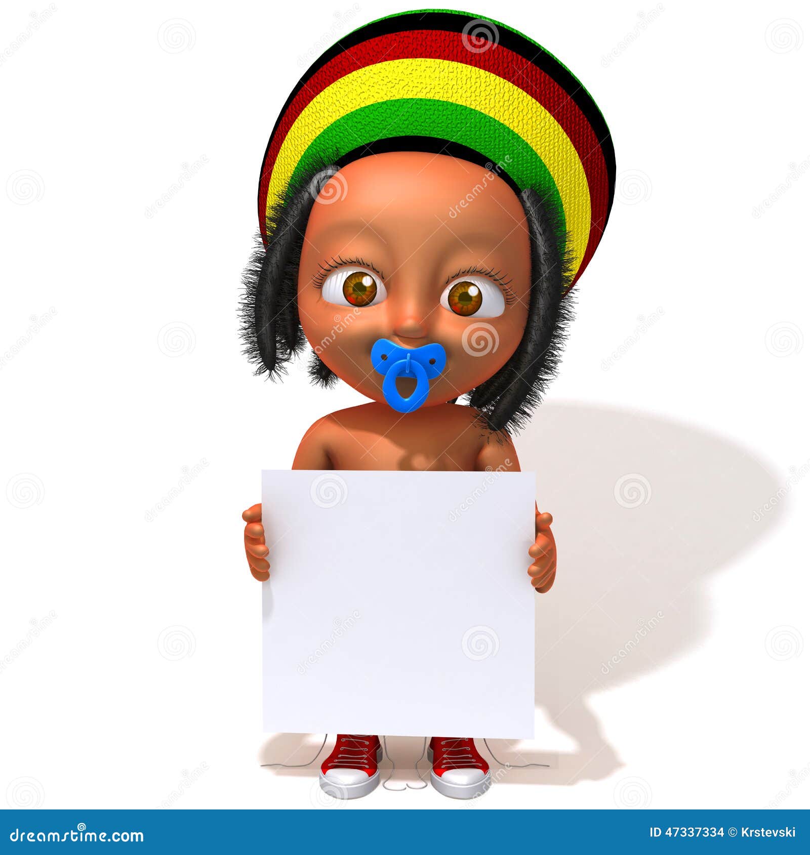 Baby Jake Rastafarian With White Panel Stock Illustration ...