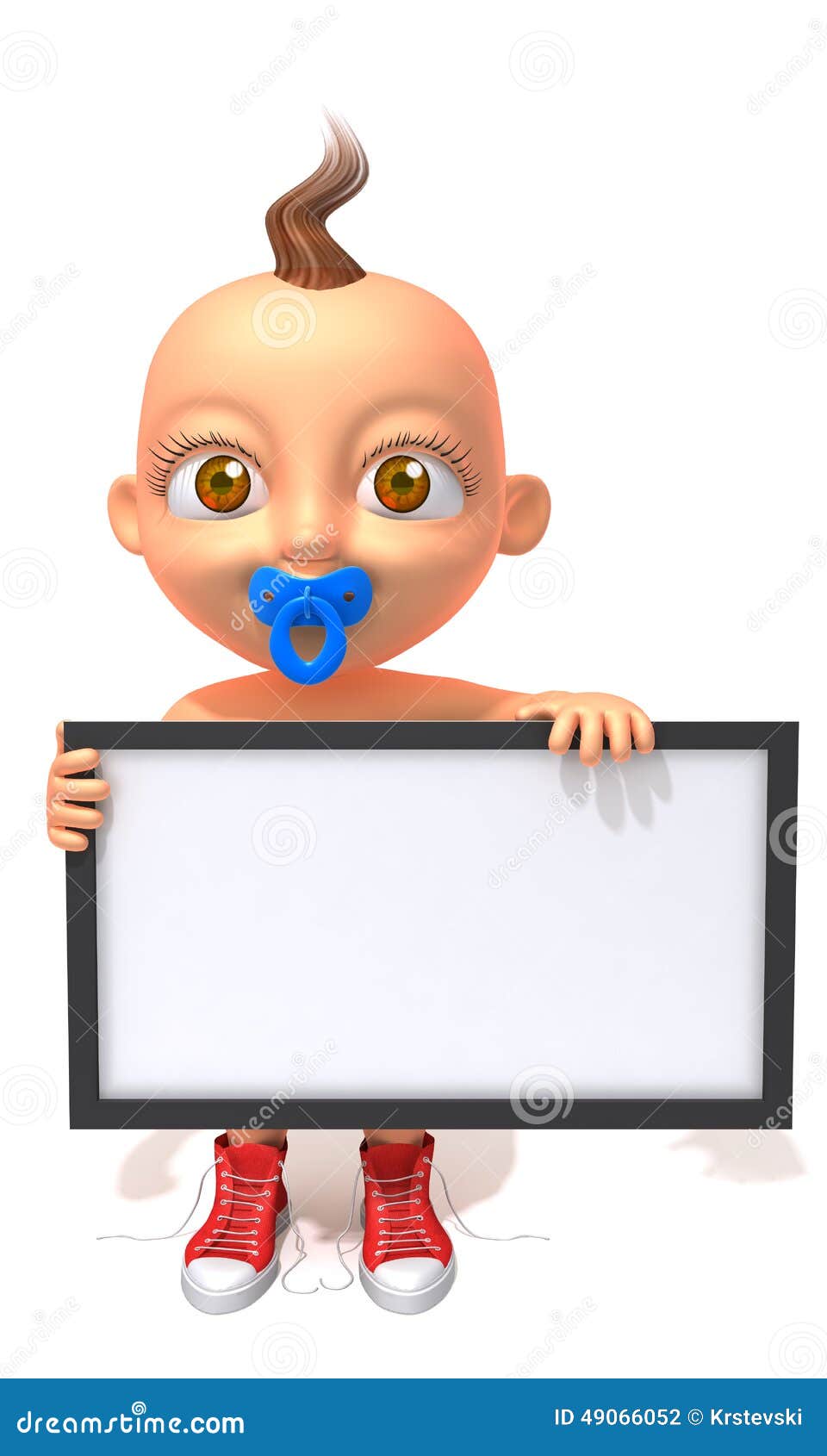Baby Jake with White Panel 3d Illustration Stock Illustration ...