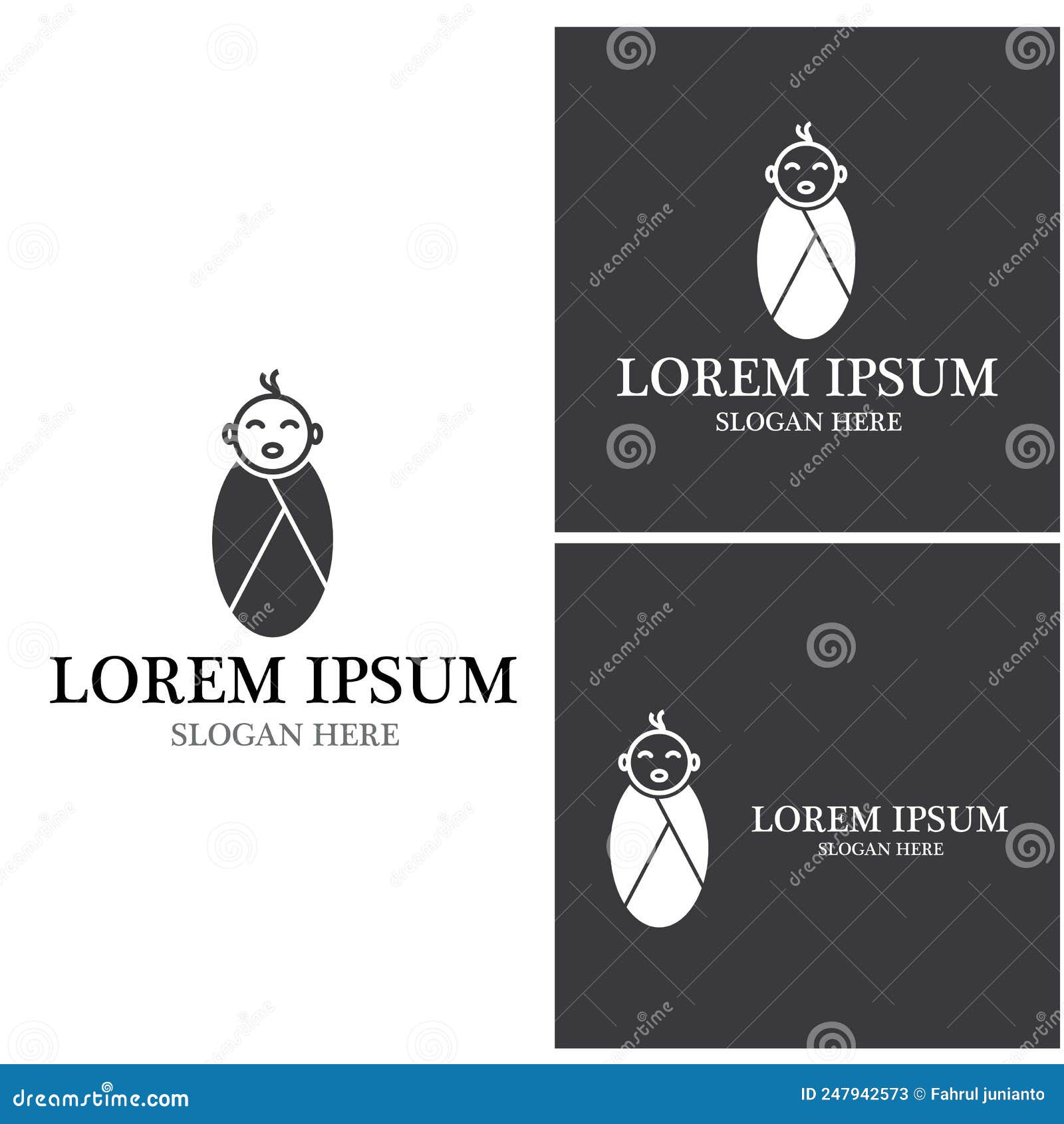 Baby Kids Logo Vector Template Stock Illustration - Illustration of ...