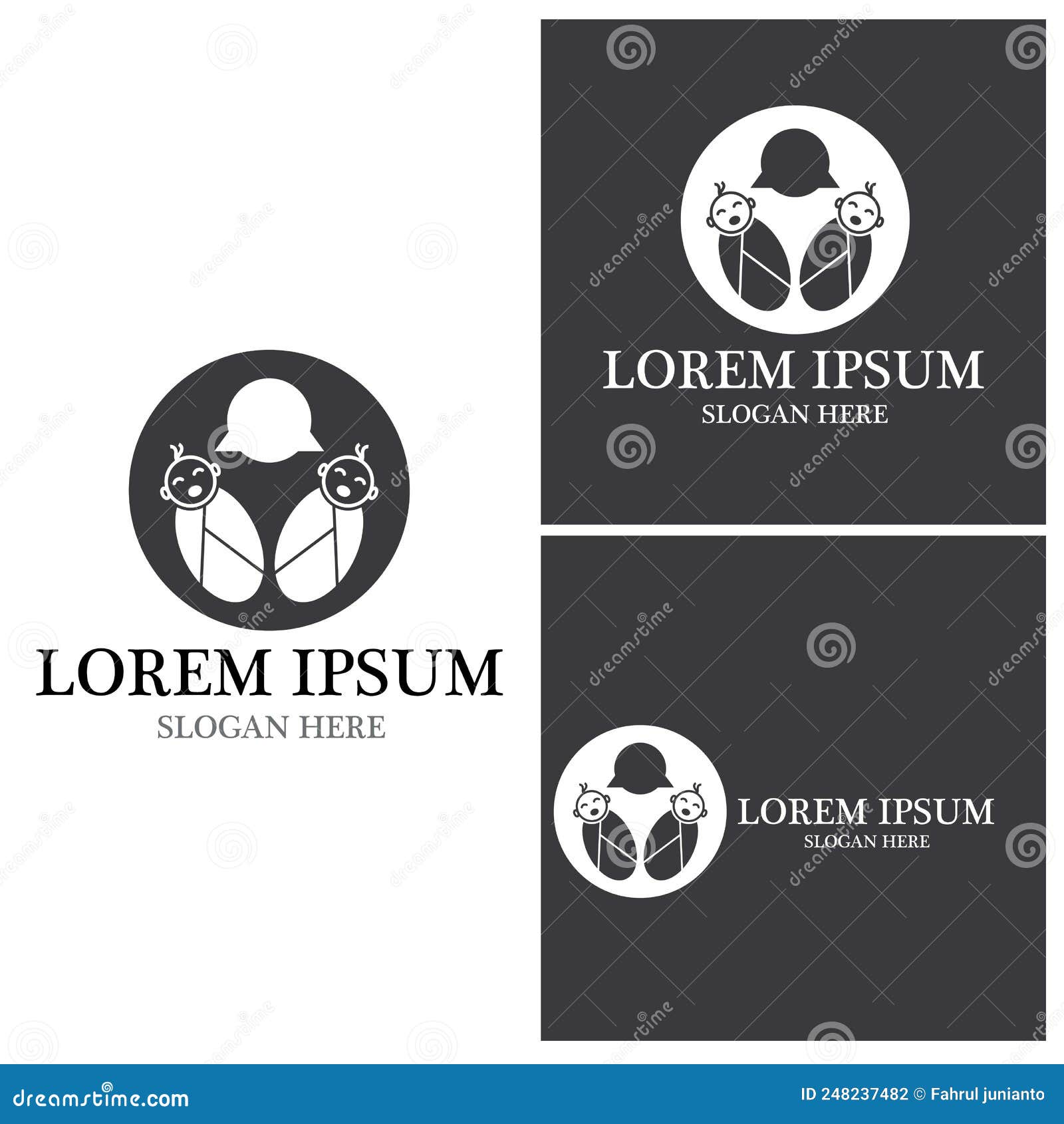 Baby Kids Logo Vector Template Stock Illustration - Illustration of ...