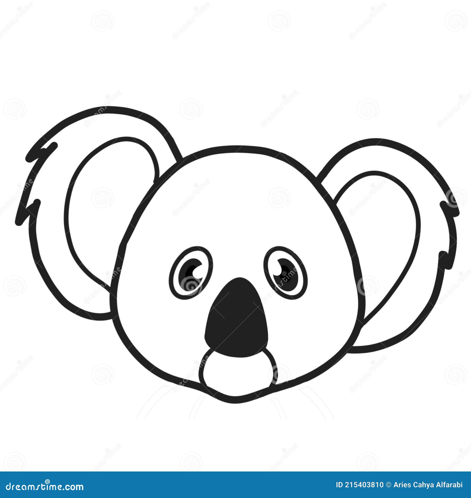 Koala One Line. Australian Koala Bear Outline. Continuous Line. Cartoon ...
