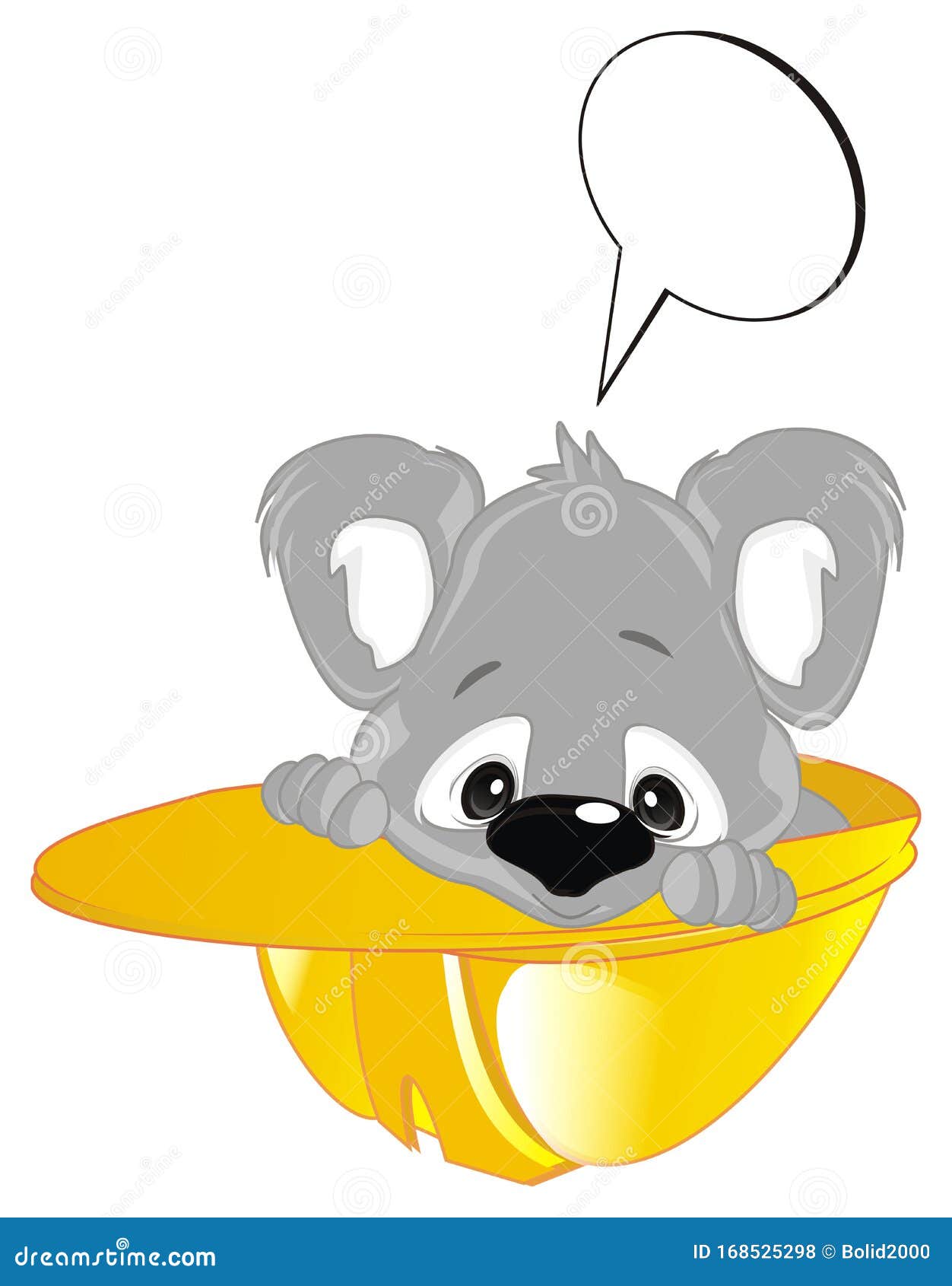 Koala sit and think stock illustration. Illustration of january - 168525298