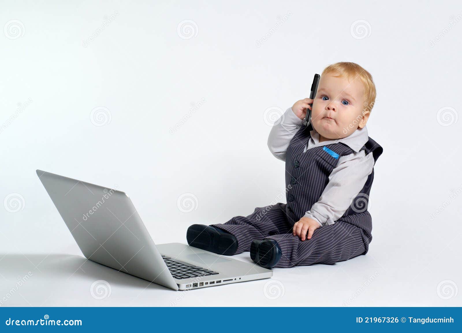 Baby with laptop stock photo. Image of infancy, beautiful - 21967326