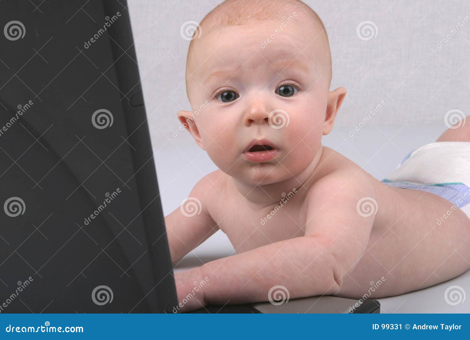 Baby Laptop Three stock image. Image of develop, personal - 99331