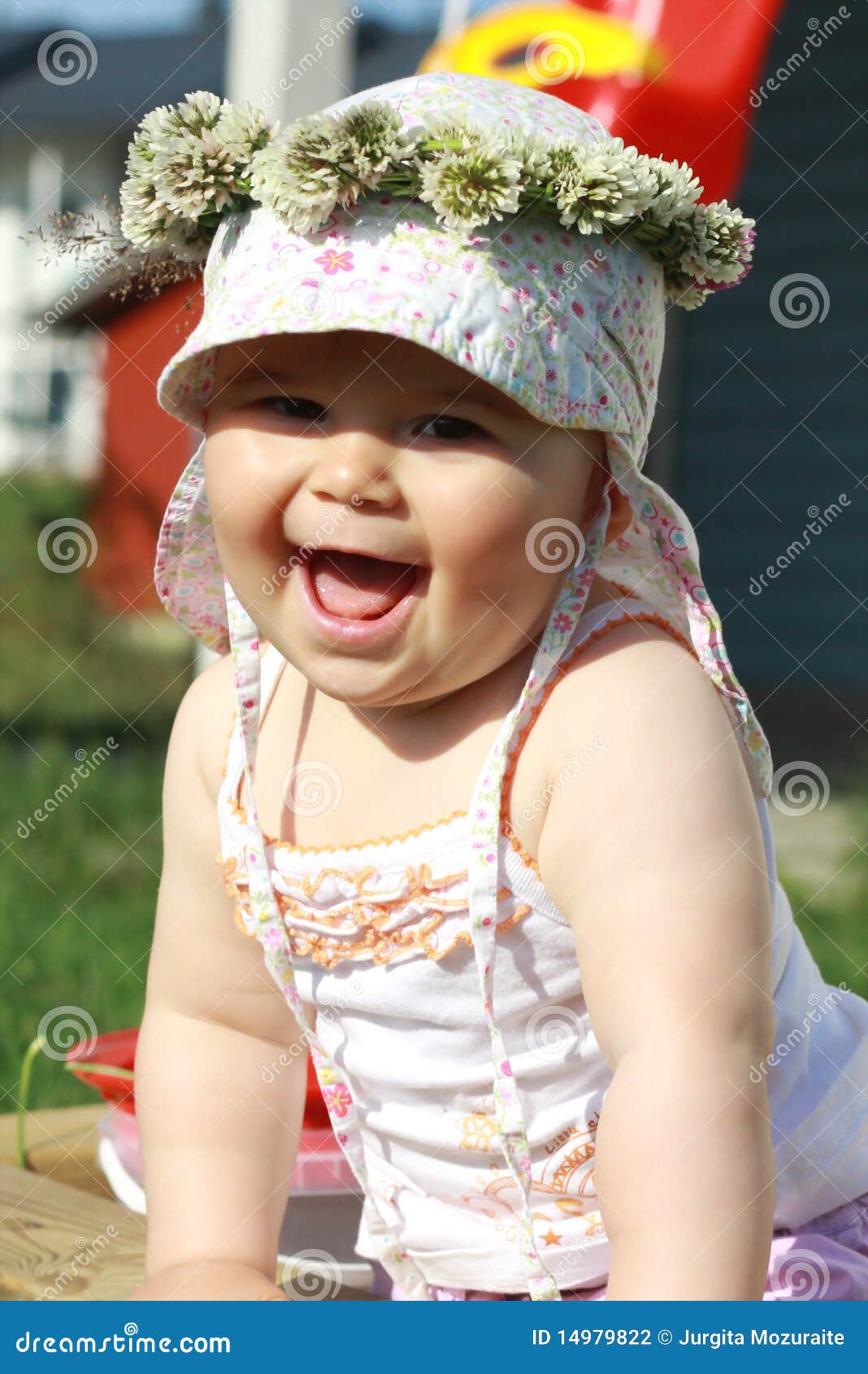Baby laughing stock photo. Image of nature, happiness - 14979822