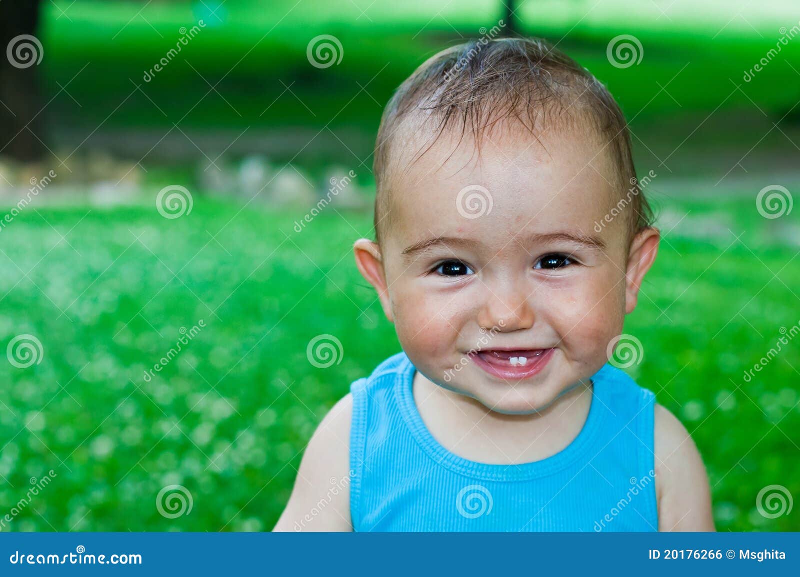 Baby Laughing, Creeping And Playing In Nursery Royalty-Free Stock Photo ...