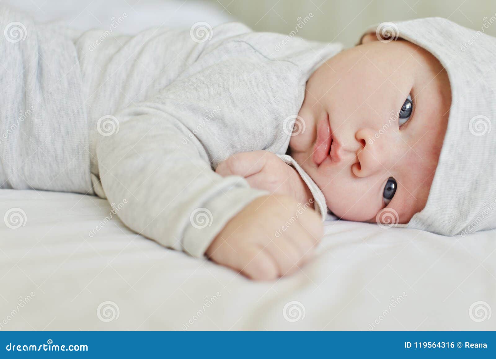 Baby is laying stock photo. Image of little, home, room - 119564316
