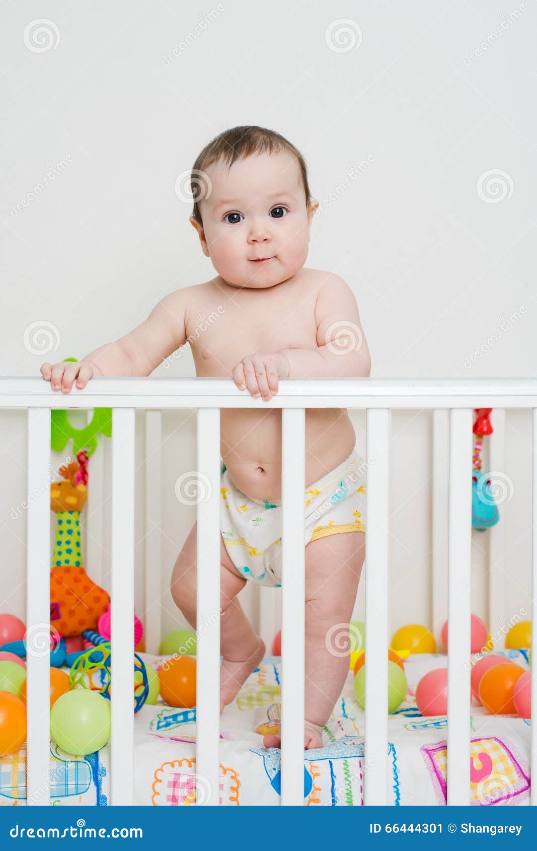 The baby learn to stand stock image. Image of brown, cute - 66444301