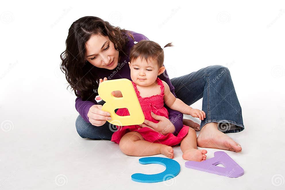 Baby learning alphabet ABC stock image. Image of education - 16326331