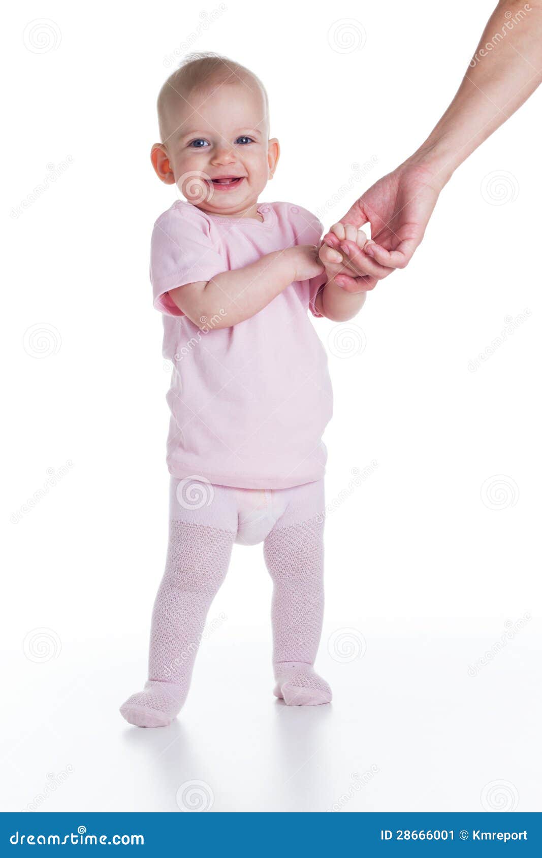 Baby learning to walk stock image. Image of hands, balancing - 28666001
