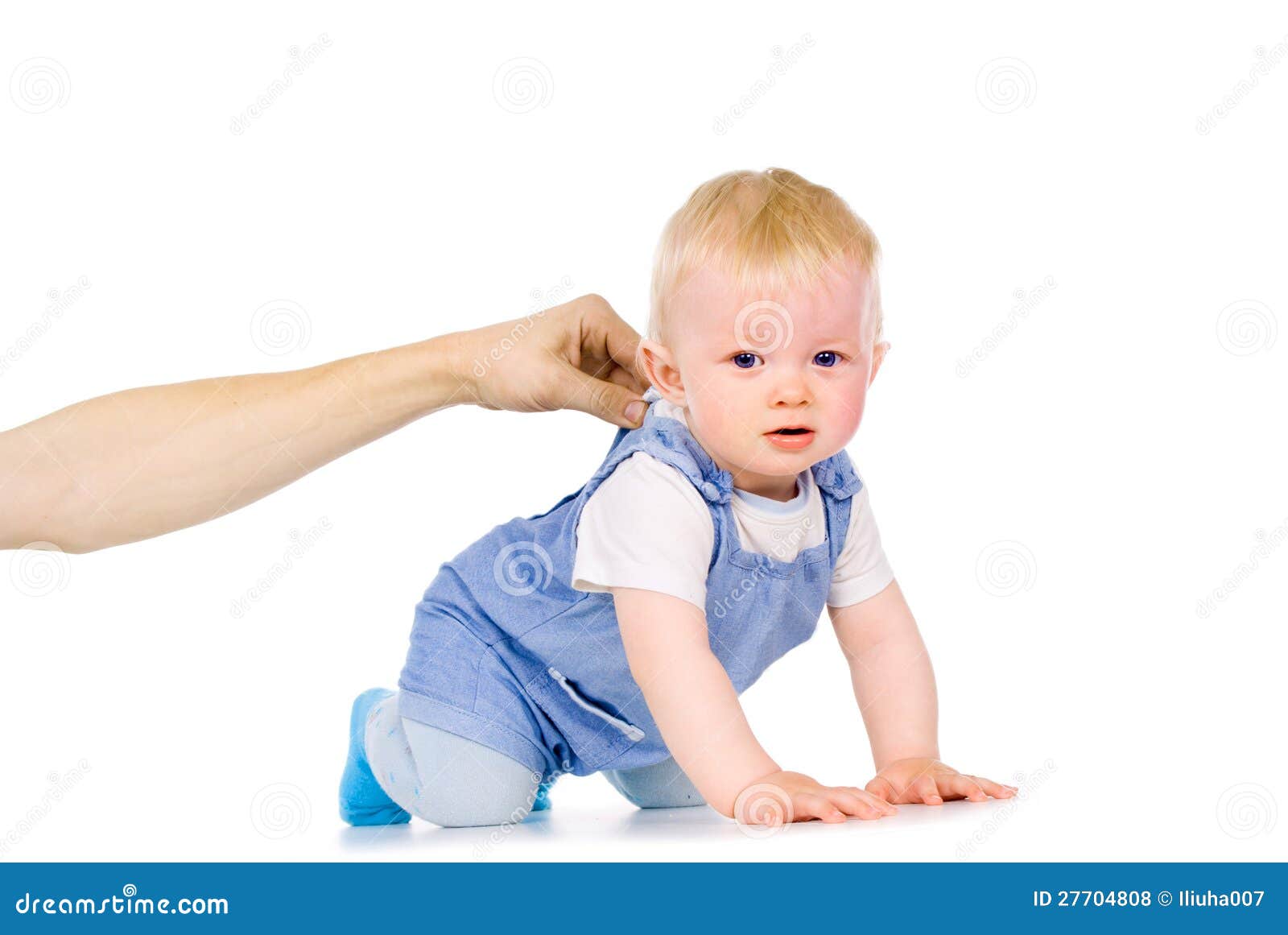 The baby learns to crawl stock photo. Image of cheerful - 27704808
