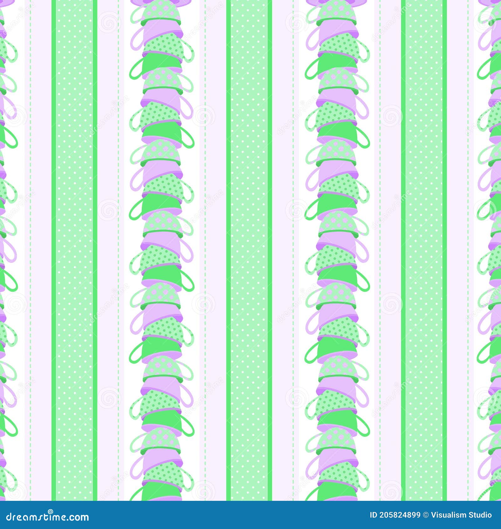 Baby Light Green Pattern Sweet Pattern Fabric Hand Drawn with Sweet ...