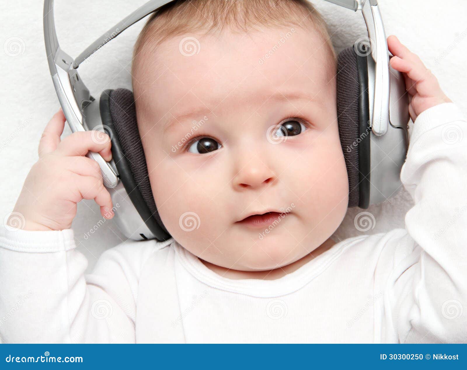 Baby Listening Music on Back Stock Photo - Image of back, newborn: 30300250