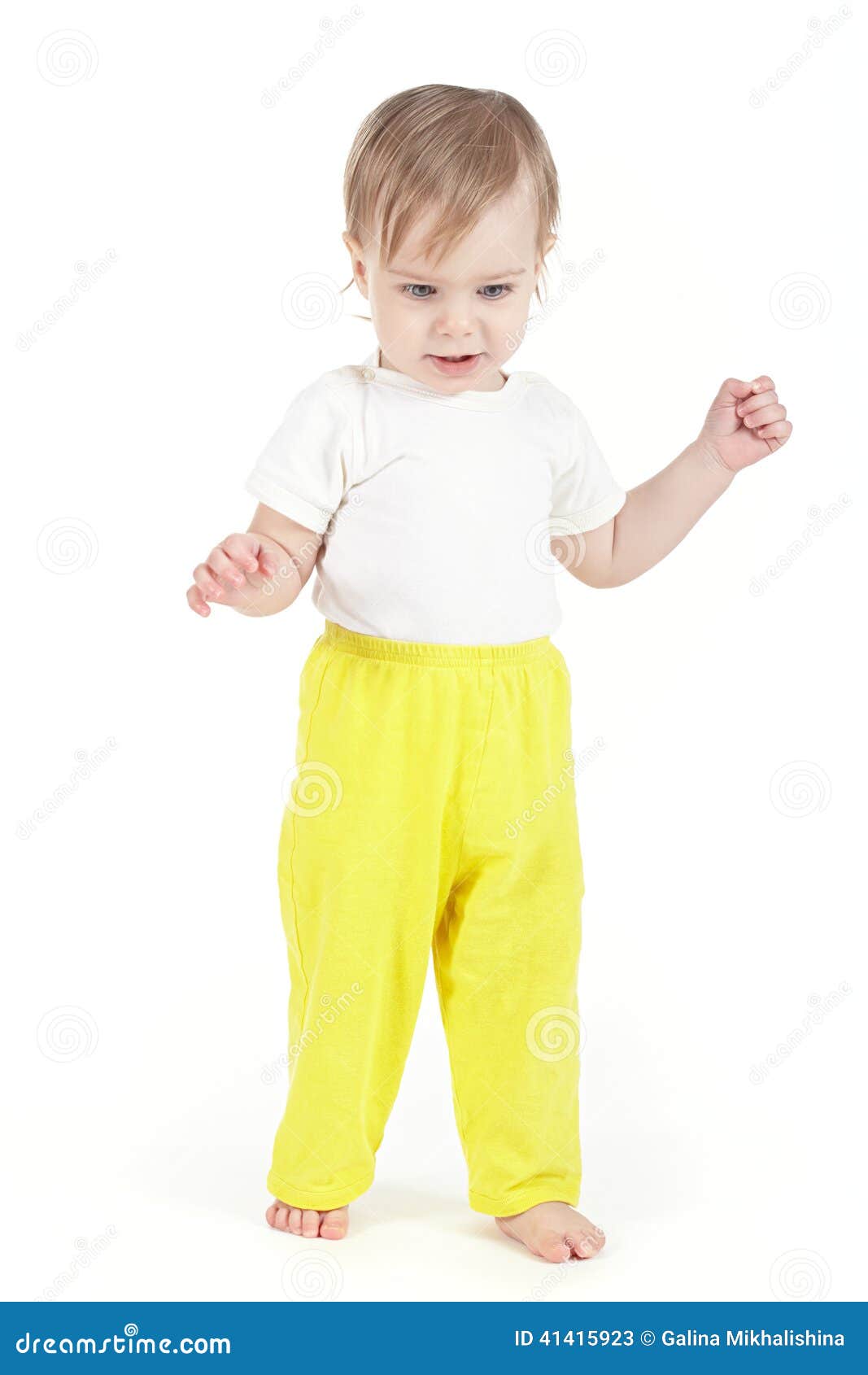 Baby stock image. Image of steps, girl, shirt, little - 41415923