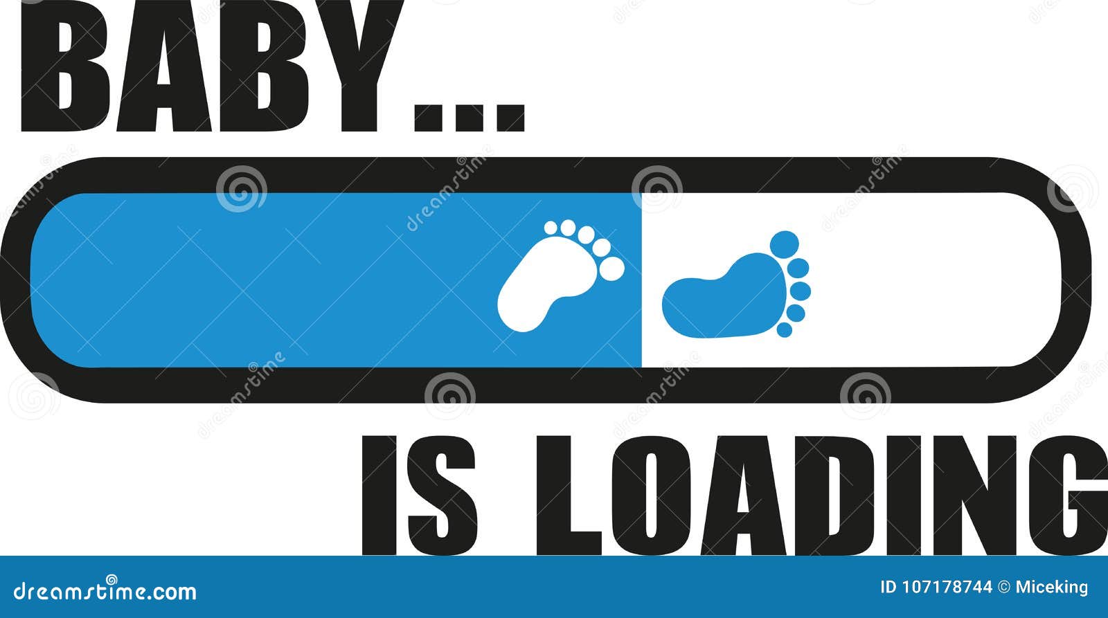 Baby is Loading with Download Bar Stock Vector - Illustration of symbol ...