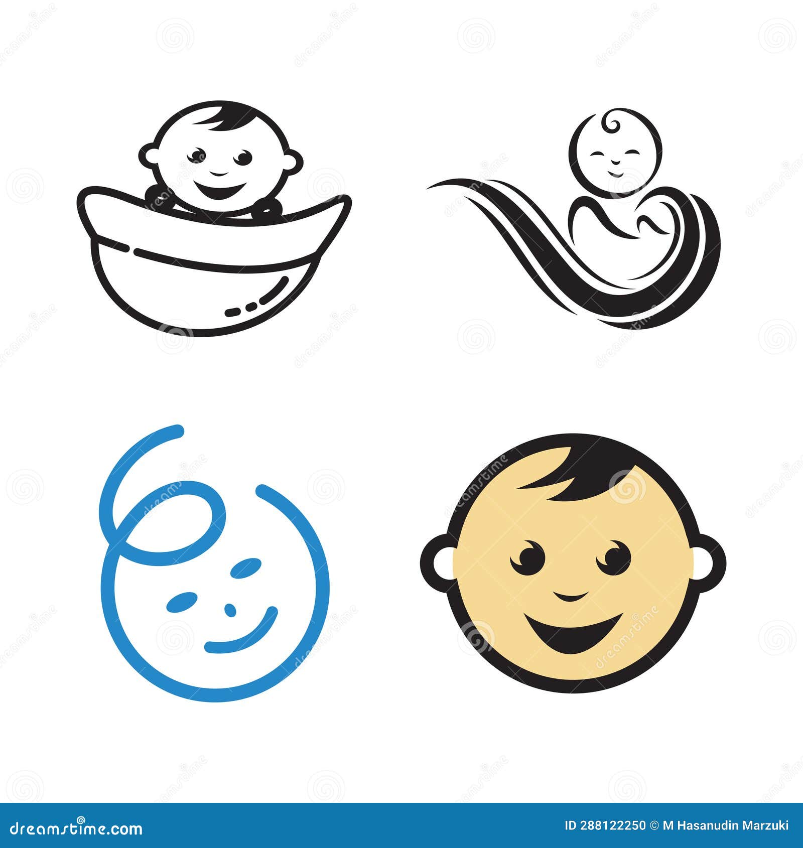 Baby logo vecto stock illustration. Illustration of hand - 288122250