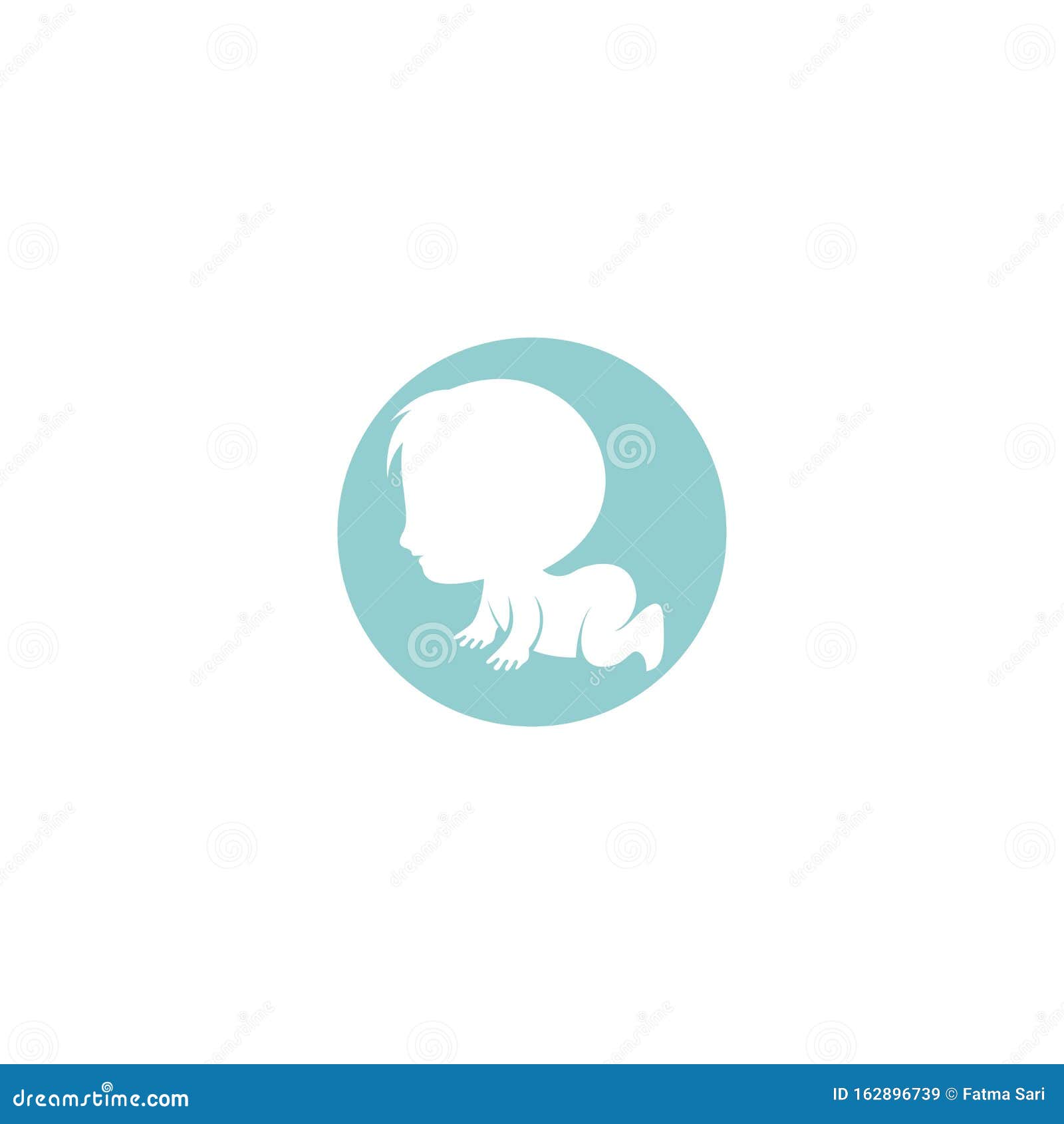 Baby logo vector icon stock vector. Illustration of vector - 162896739